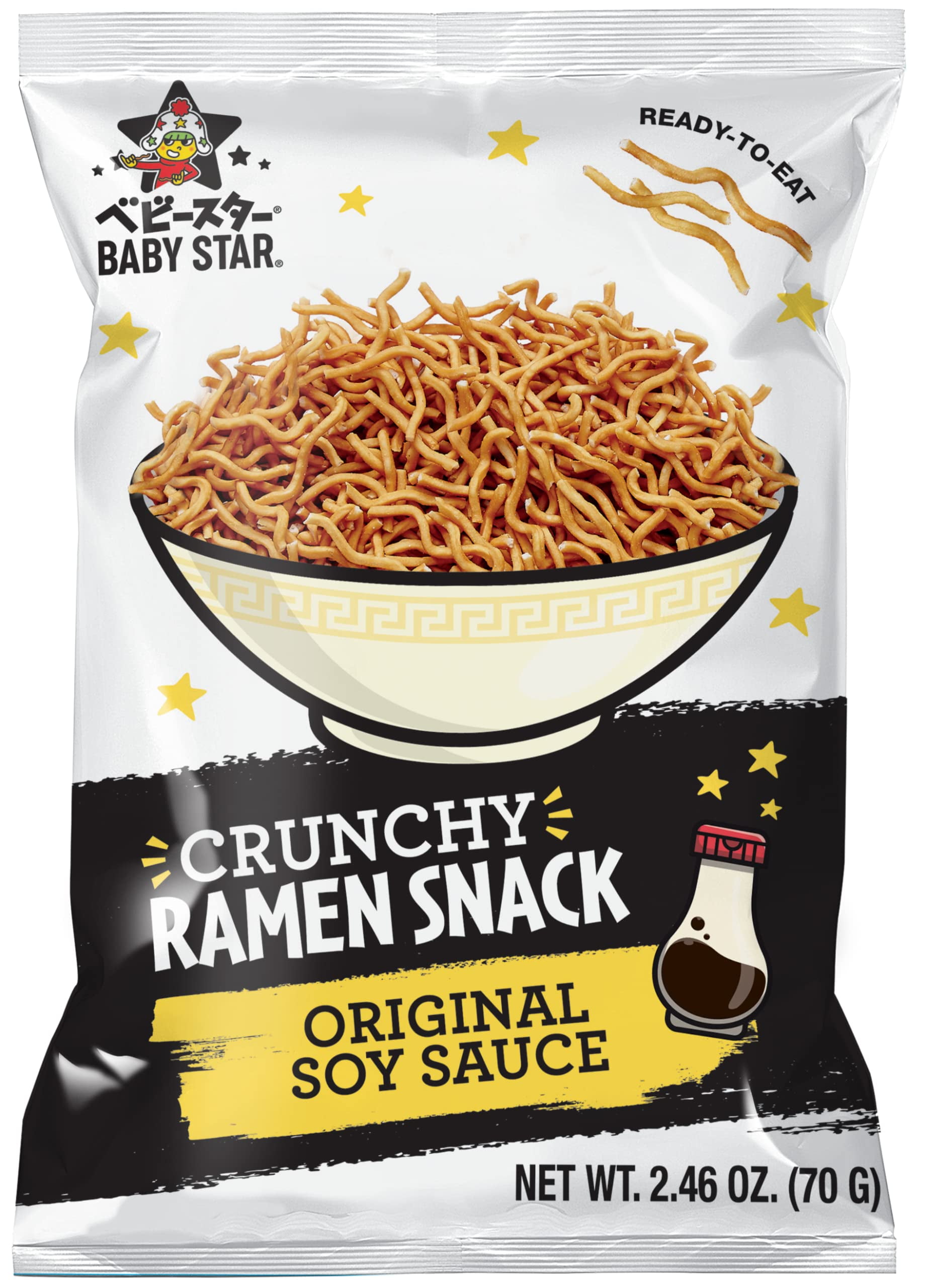 Baby Star Crunchy Ramen TGF4 Snack Tiny (Original Soy Sauce) - Walmart.com