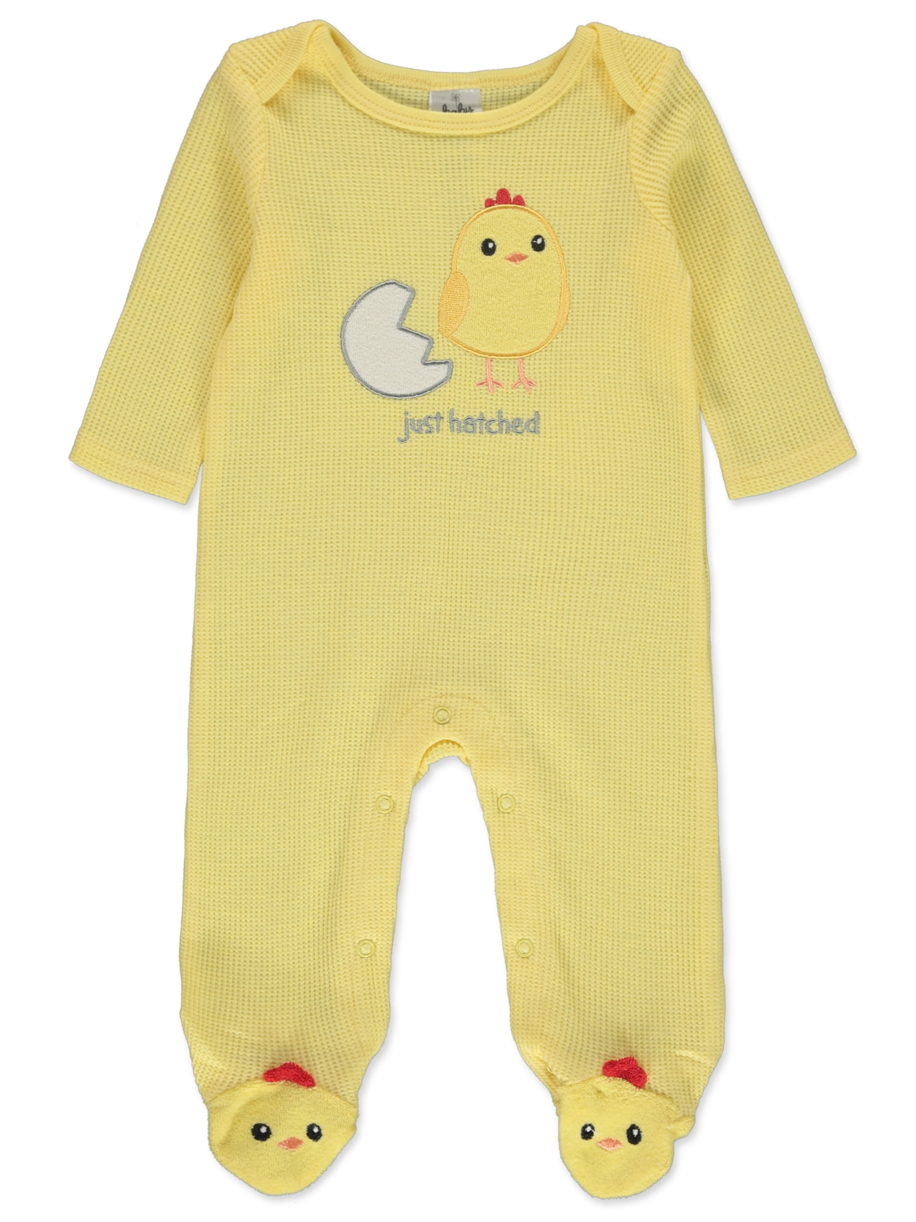 Baby Starters Baby Unisex Chick Footed Coveralls Color: yellow Size: 3 ...