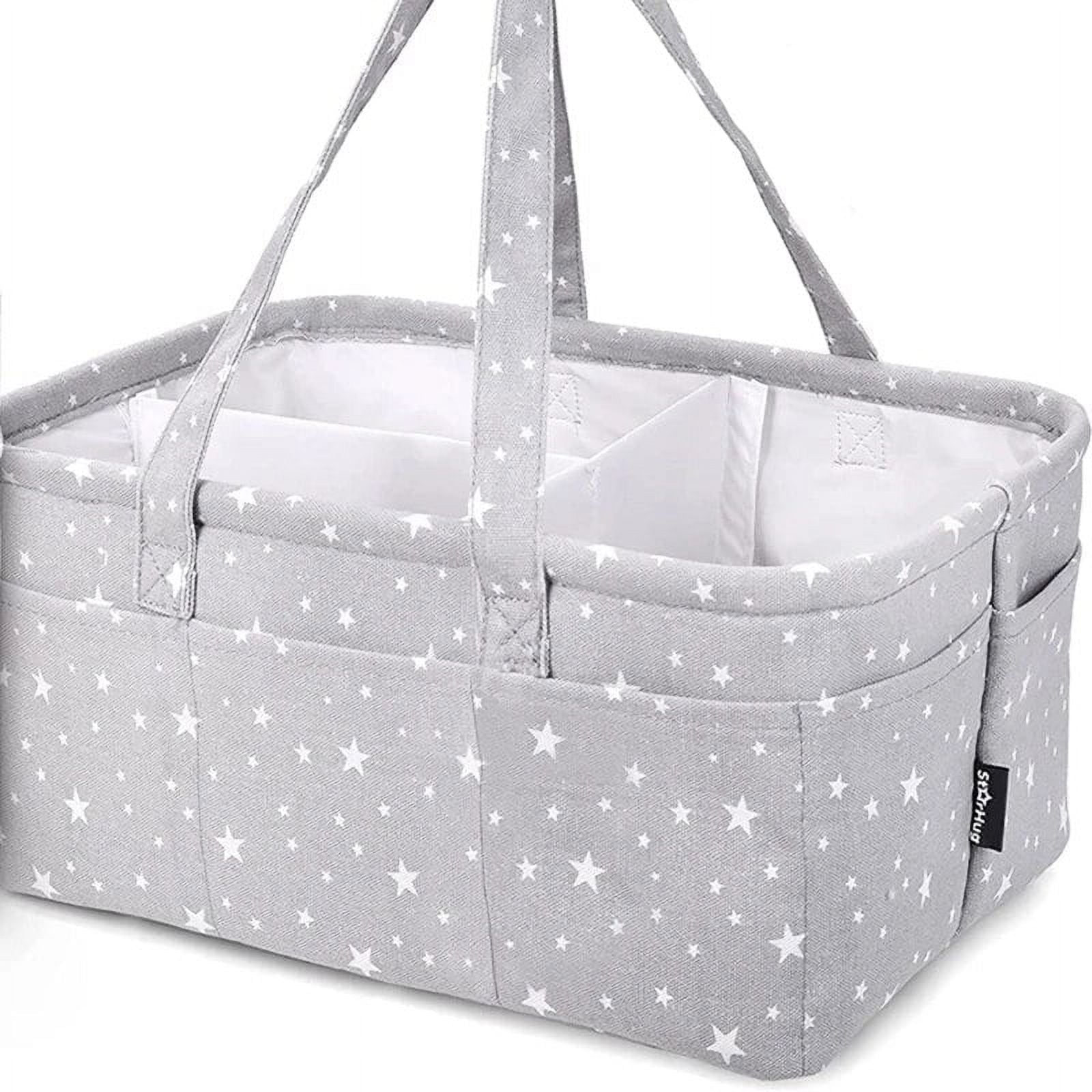 Baby Storage Nursery Organizer Basket Infant Diaper Bag with Handle ...