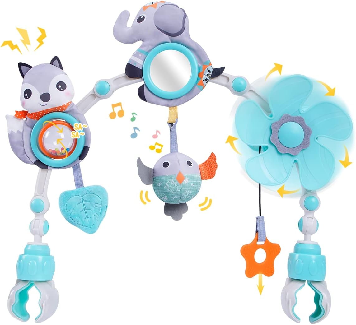 Baby Stroller Arch Toy,Baby Crib Mobile Musical Toys, Car Seat Toy for ...