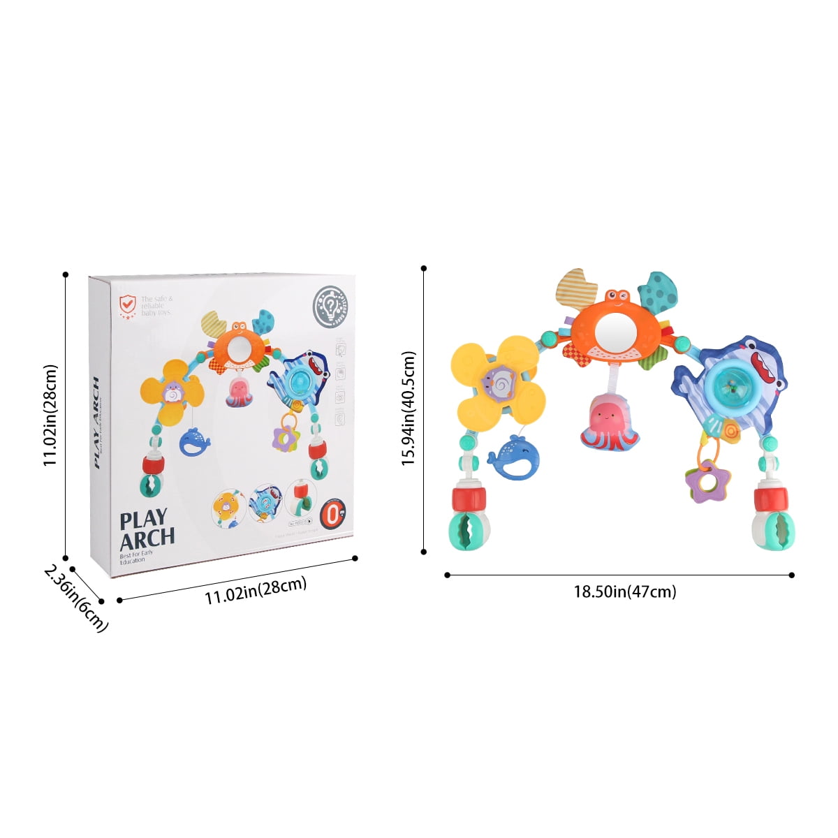 Baby Stroller Arch Toys Bouncer Toy Pram Activity Arch Toys Fine Motor Skills Toys Sensory ...