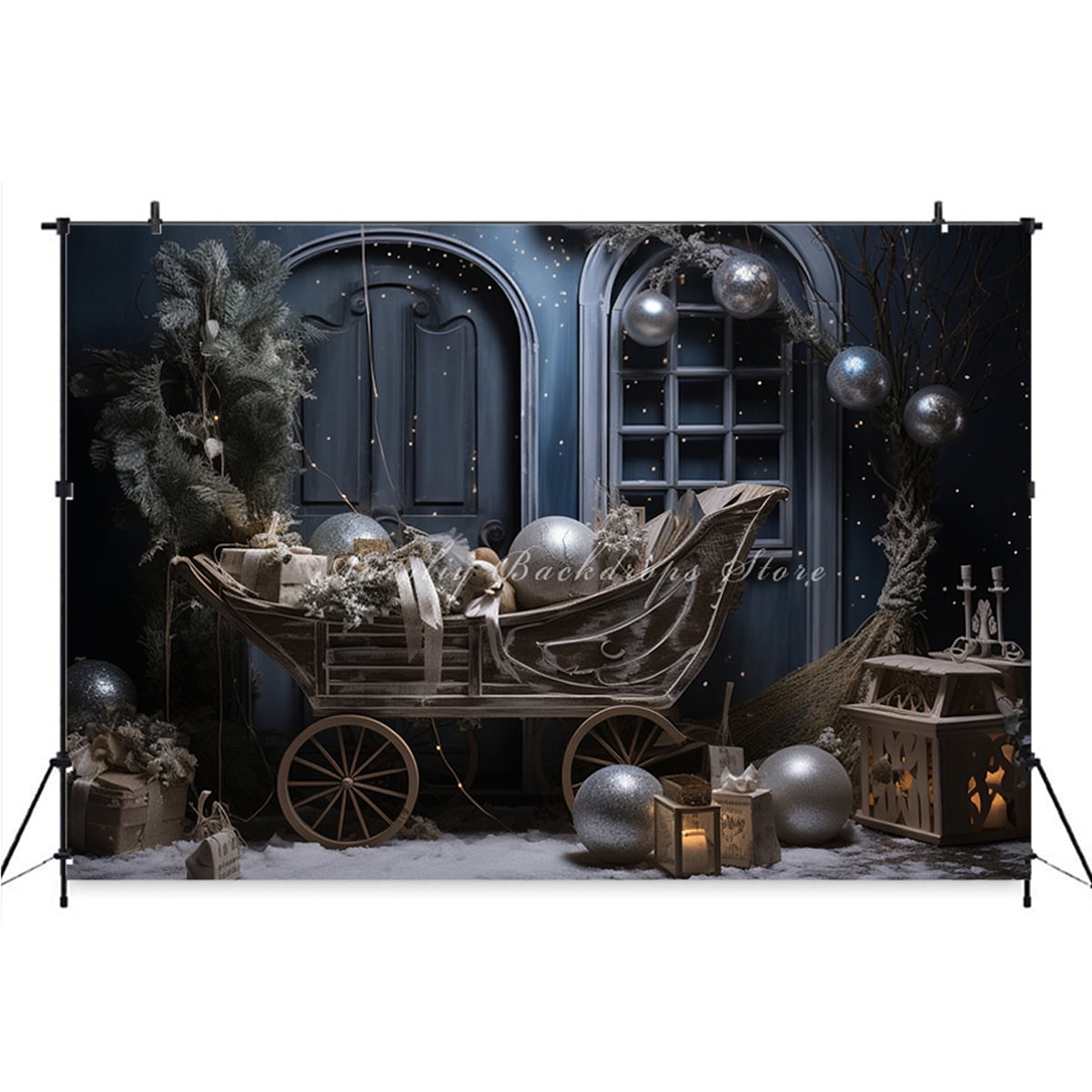 Baby Stroller Backdrops Winter Kids Baby Photography Props Child Girl ...