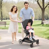 Wonder Buggy Skyler Jumbo Umbrella Stroller With Round Canopy & Mesh ...