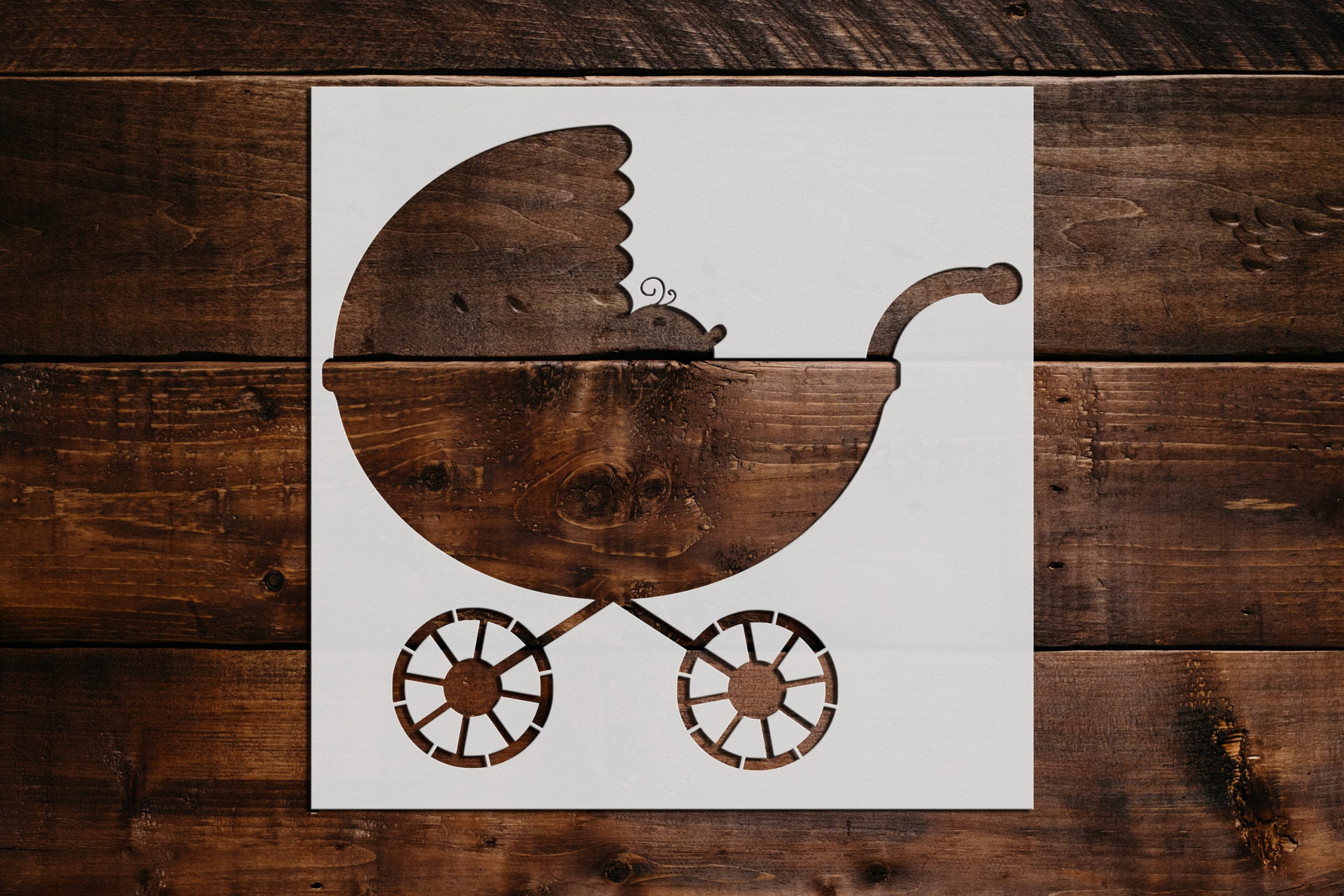 Baby Stroller Stencil - Art and Wall Stencil (20"x20") - Walmart.com