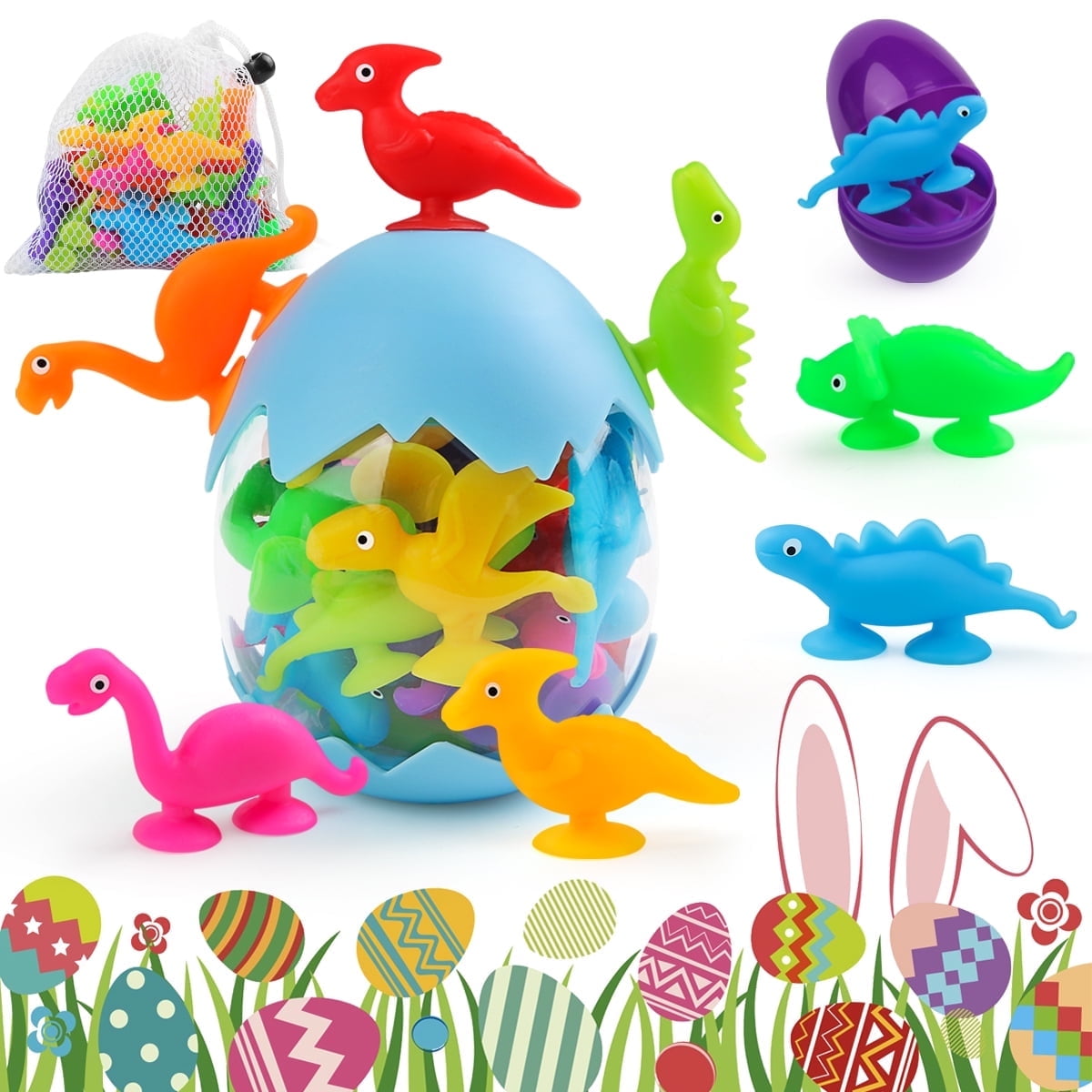 Baby Bath Suction Cup Toy,Dinosaur Suction Cup for Kid Aged 3, 16PCS ...