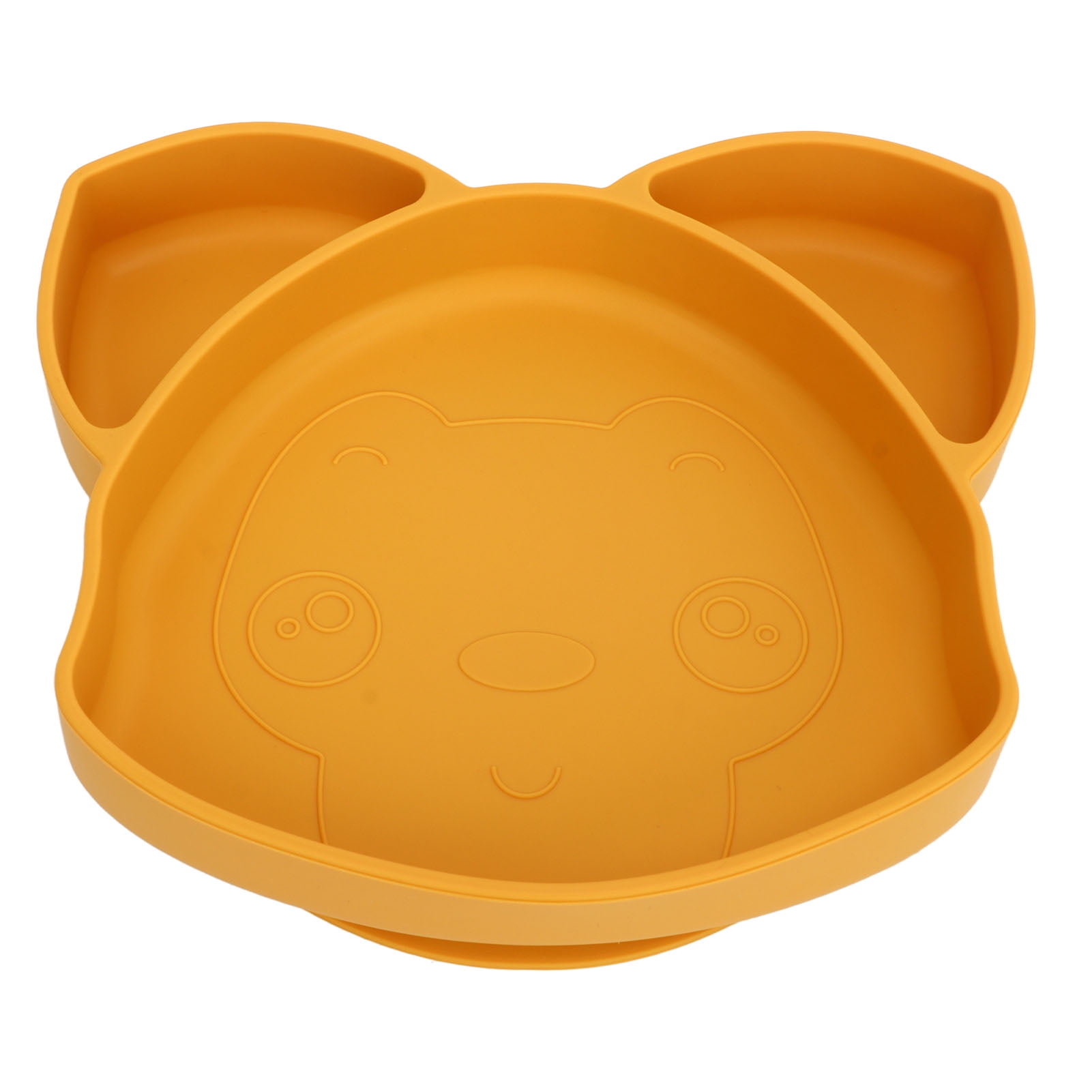 Baby Suction Plates 3 Divisions 460ml Drop Resistant Cute Fox Shape ...