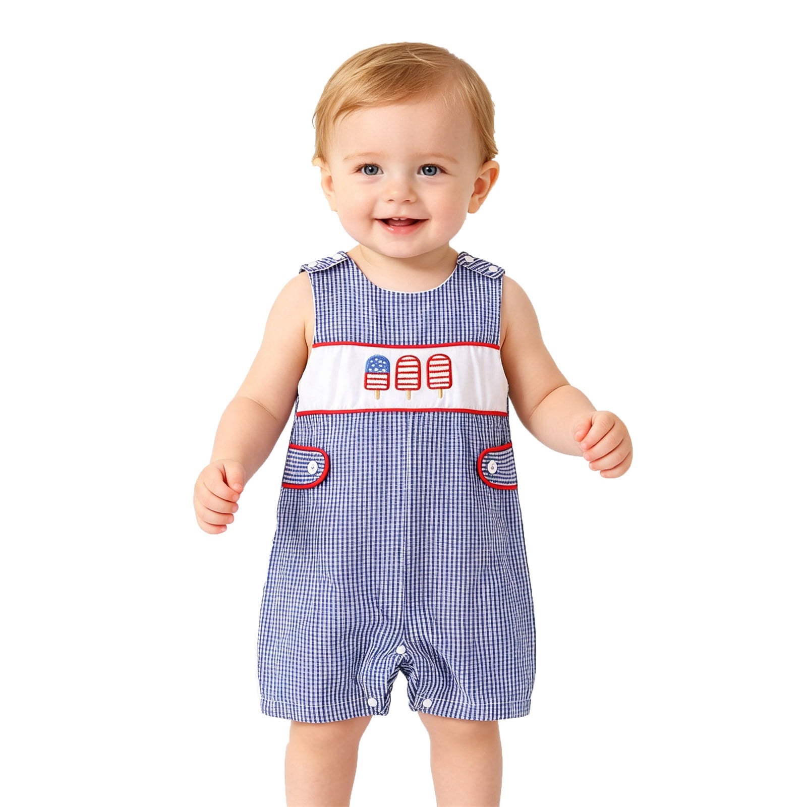 Baby Summer Romper Jumpsuit with Embroidery Newborn Bodysuit Soft ...