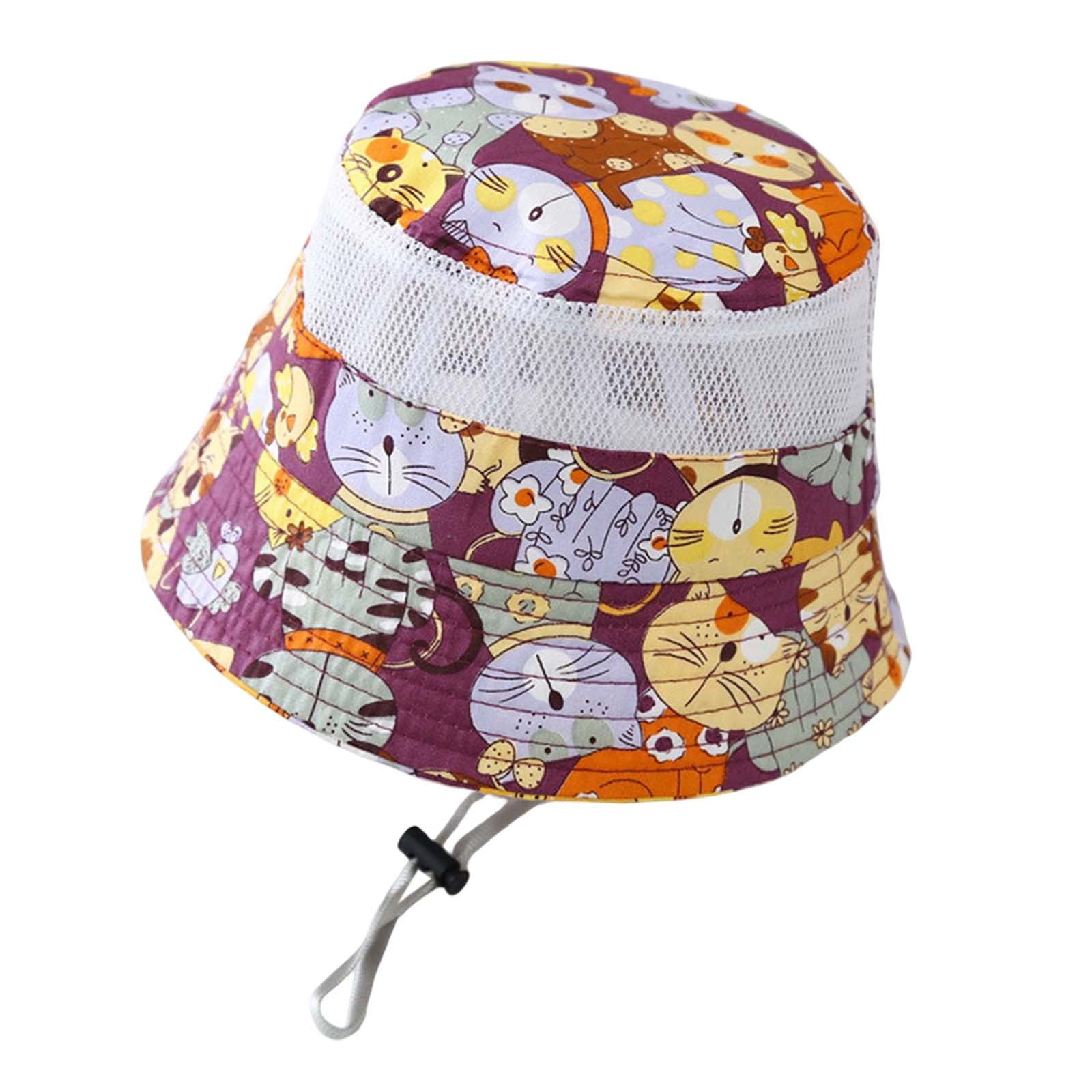 Baby Sun Hat Kids Polyester Summer Lightweight Fisherman Cap Sun Wide ...
