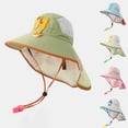 Baby Sun Hat Kids Summer Cartoon Hooded Sun Hat Neck Cover Outdoor Cap ...