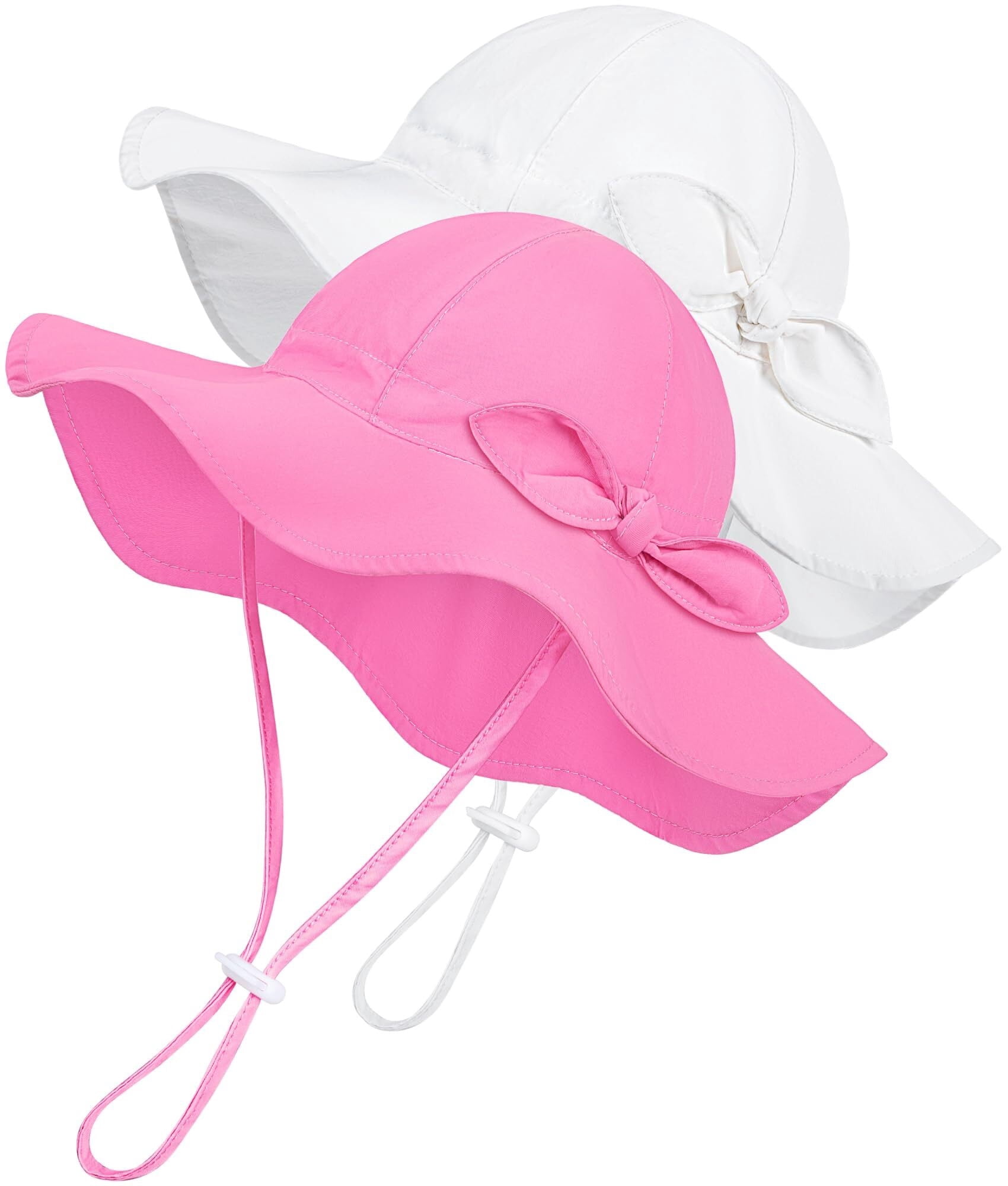 Baby Sun Hat Toddler Girl Beach Hat Adjustable Outdoor Hat UPF 50+ Sun ...