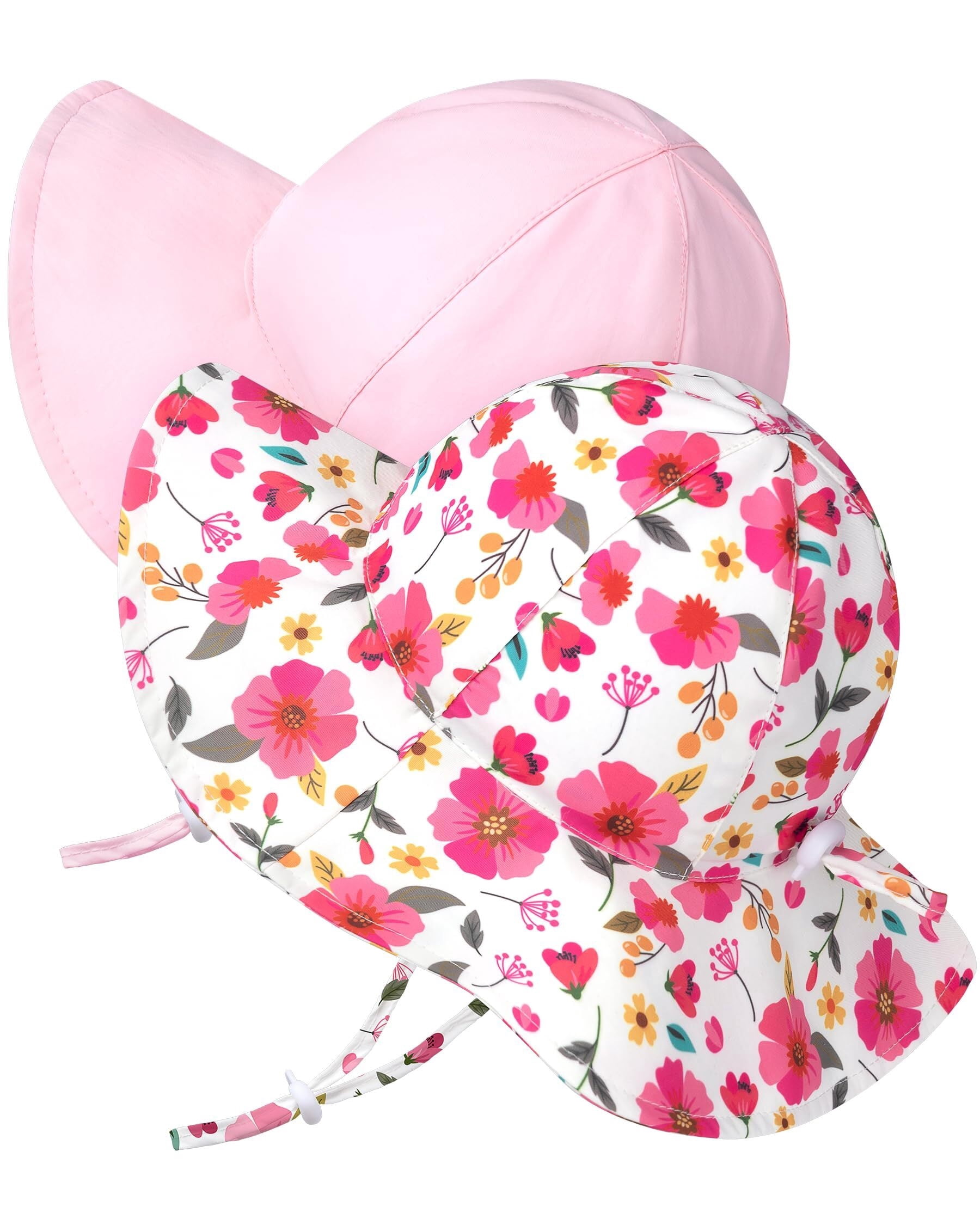 Baby Sun Hat Toddler Girl Beach Hat Adjustable Outdoor Hat UPF 50+ Sun ...