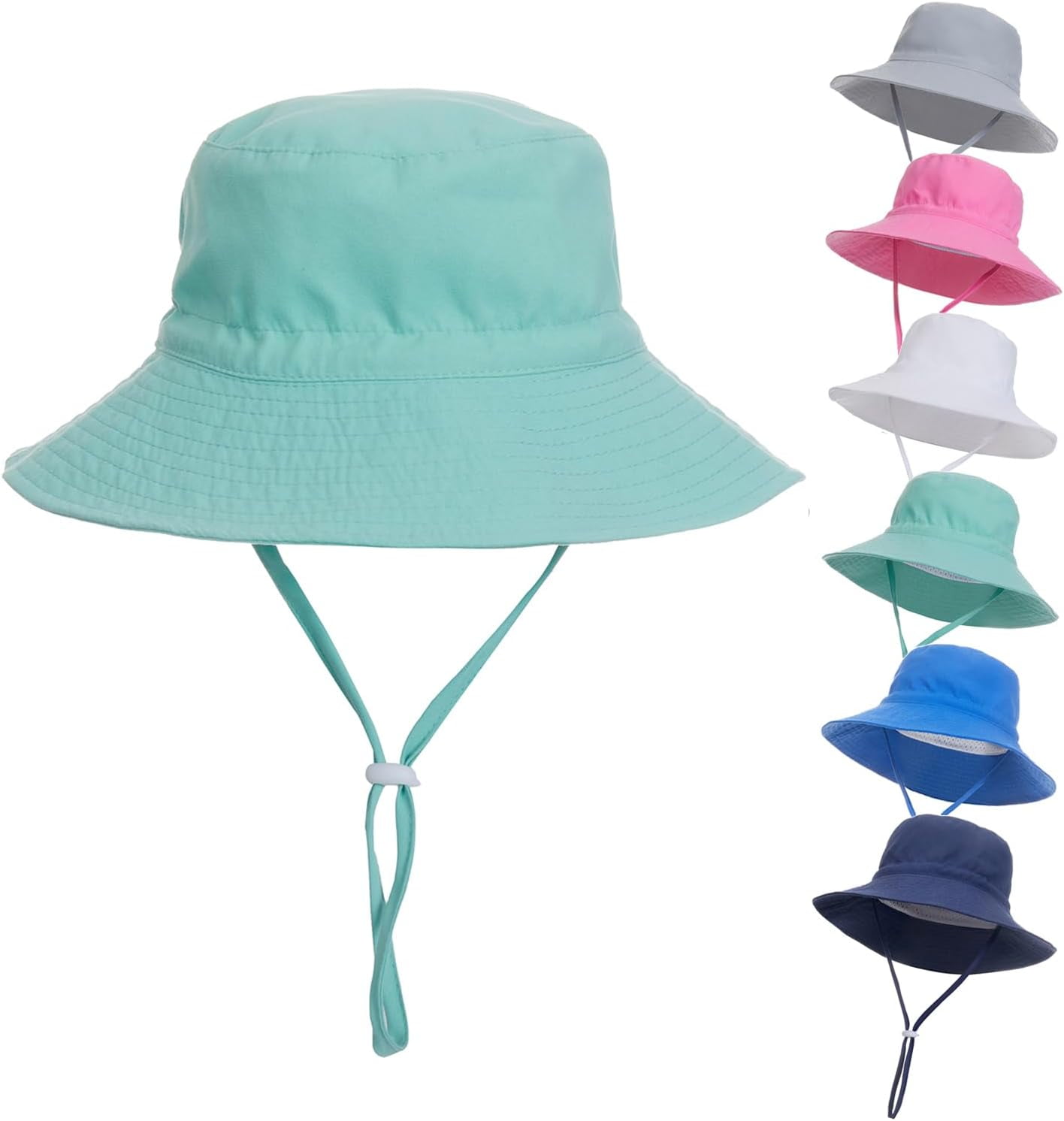 Baby Sun Hat Toddler Summer UPF 50+ Sun Protective Bucket Hat Wide Brim ...