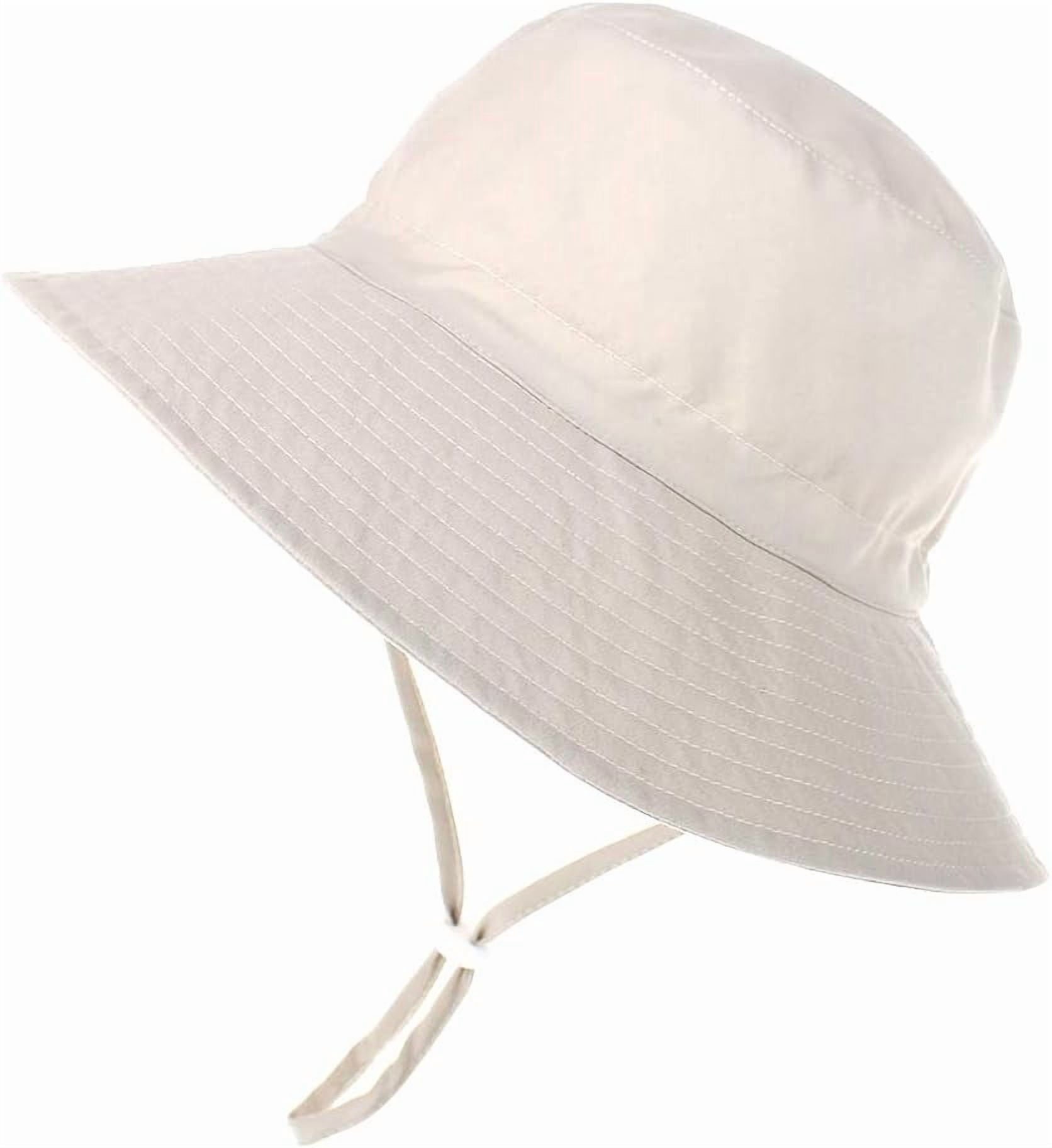 Baby Sun Hat UPF 50+ Wide Brim Bucket Hat - Adjustable Infant Toddler ...