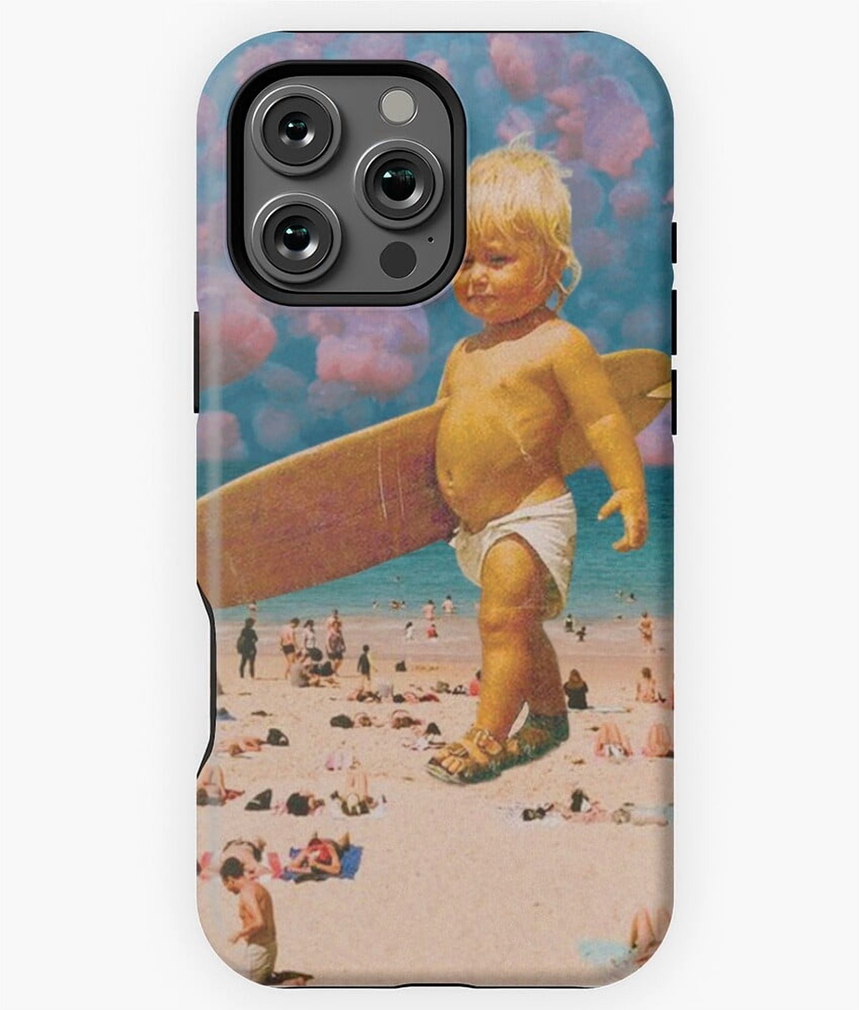 Baby Surfer Cute Summer Design Phone Case for iPhone 16 15 14 13 12 11 ...