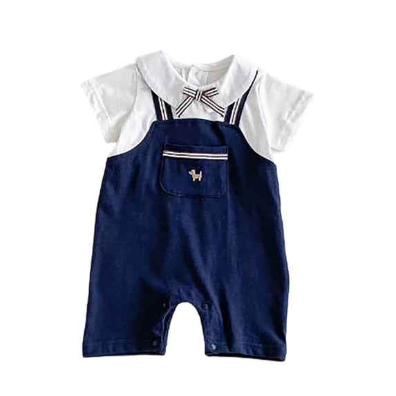 Baby Suspender Romper for Boys Girls Lightweight Summer Jumpsuit ...