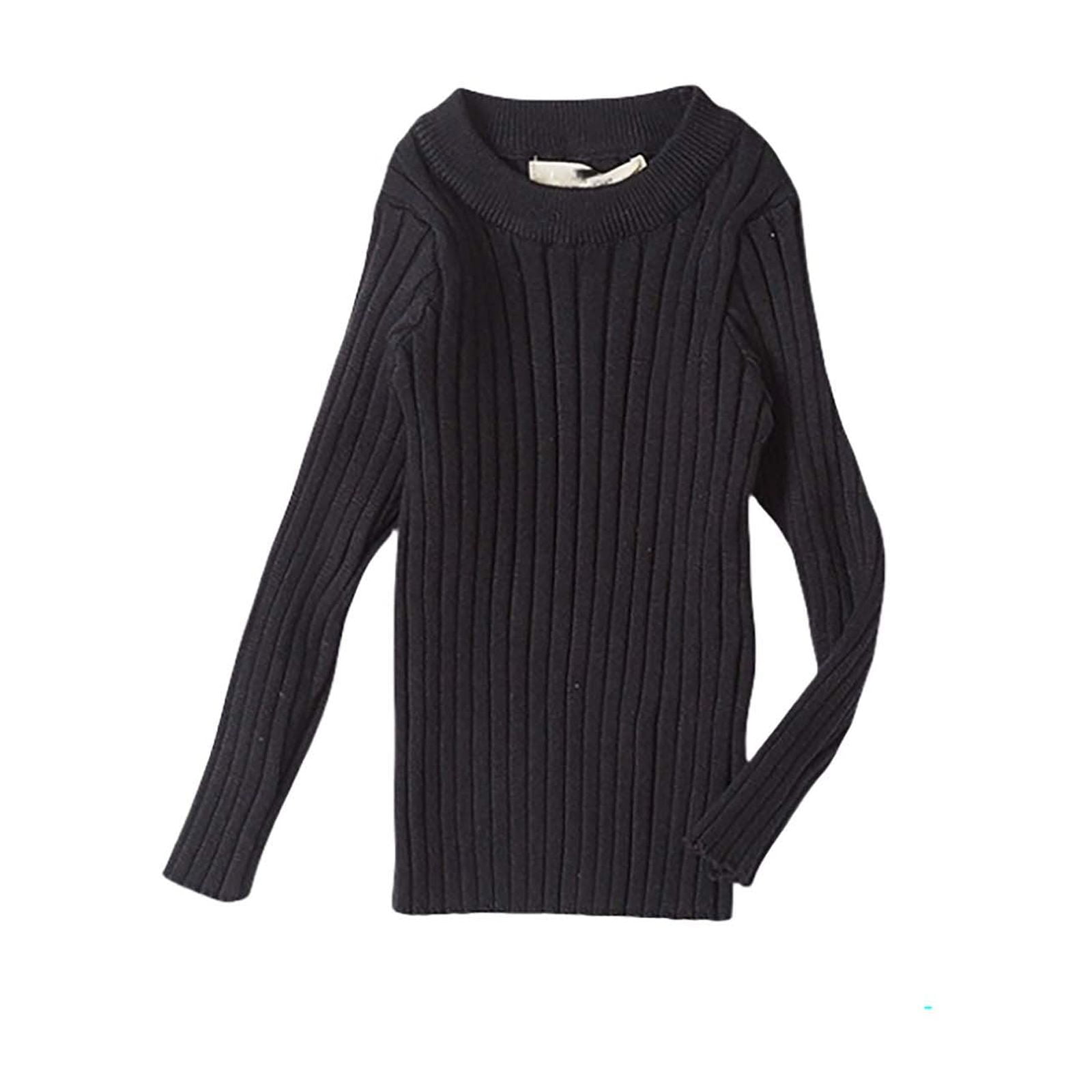 Baby Sweater Girls Knit Sweaters Round Neck Long Sleeve Warm Fall ...