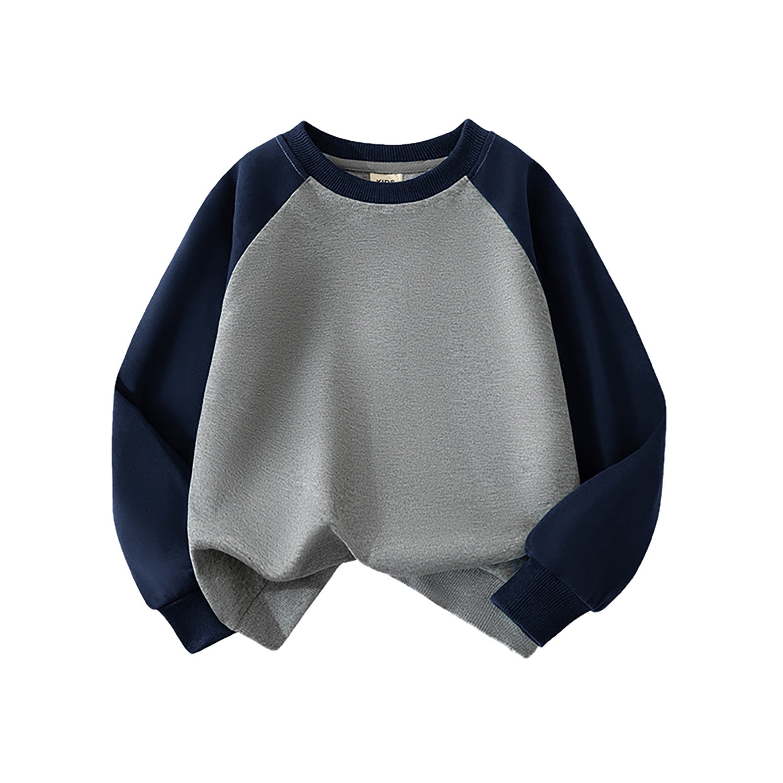 Baby Sweatshirt Kids Color Block Splice Basic Crewneck Pullover ...