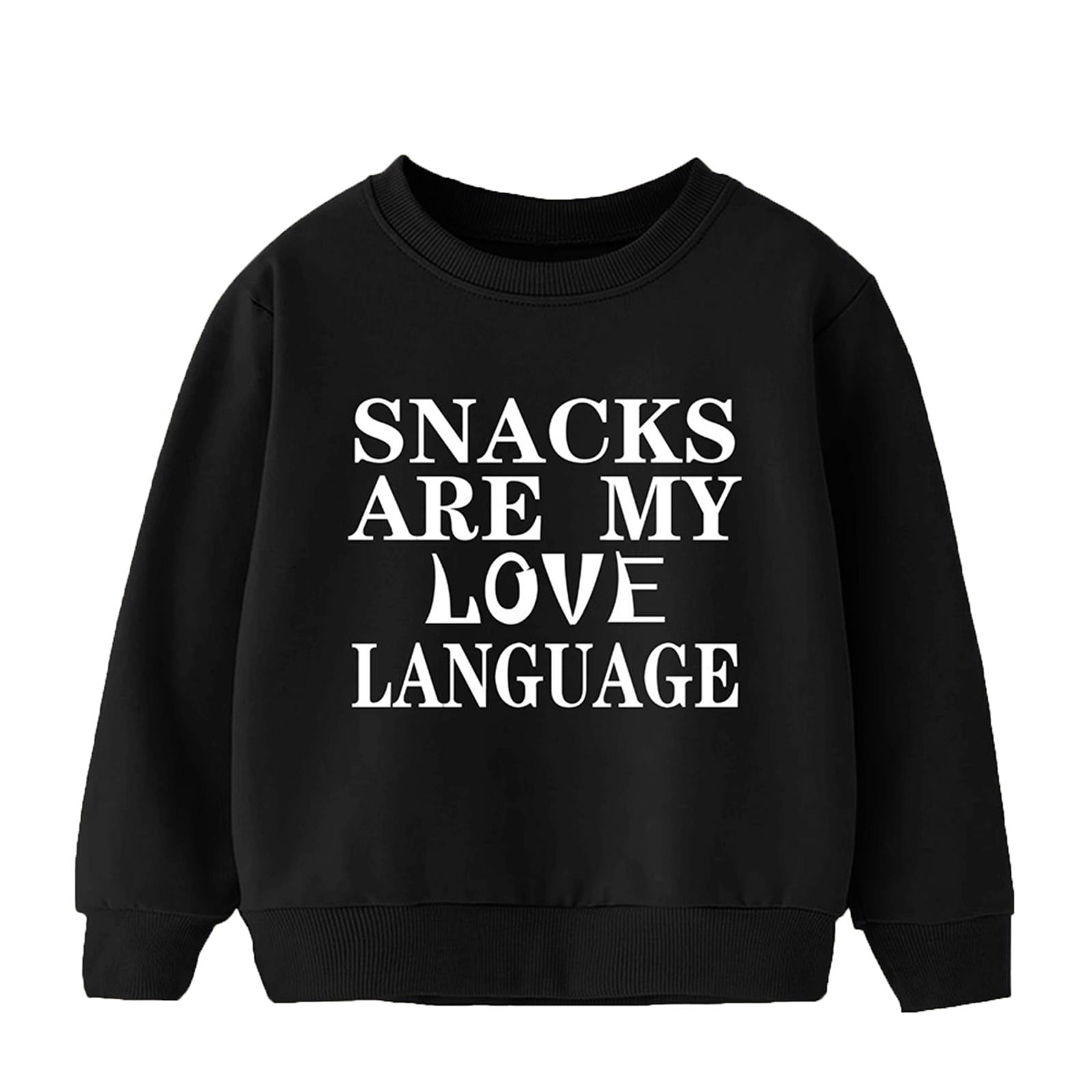 Baby Sweatshirt Snacks Print Long Sleeve Crewneck Pullover Sweatshirt ...
