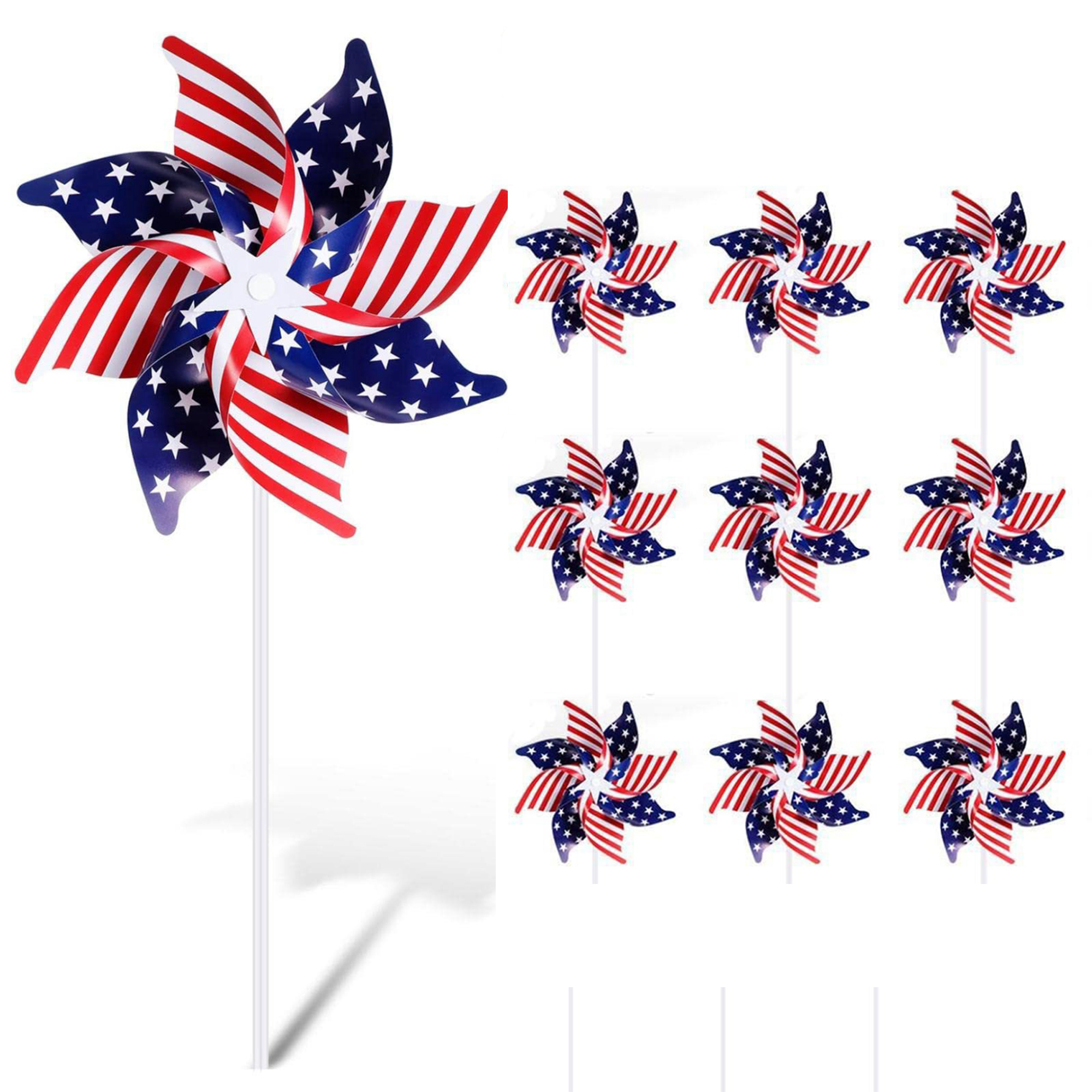 Baby Sweetie 10 Pack American Flag Patriotic Pinwheels Patriotic ...