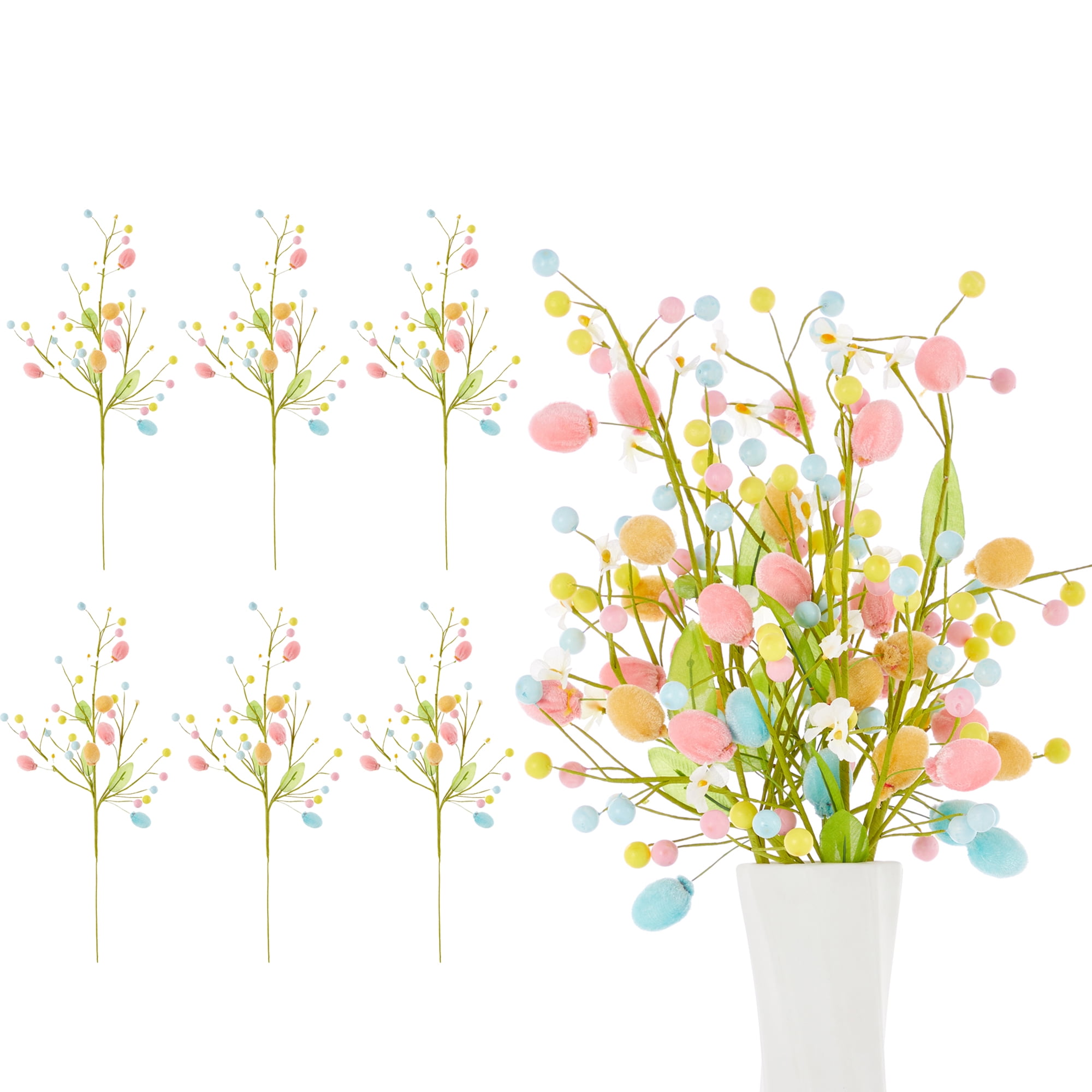 Baby Sweetie Artificial Spring Floral Stems Berry Picks with Easter ...