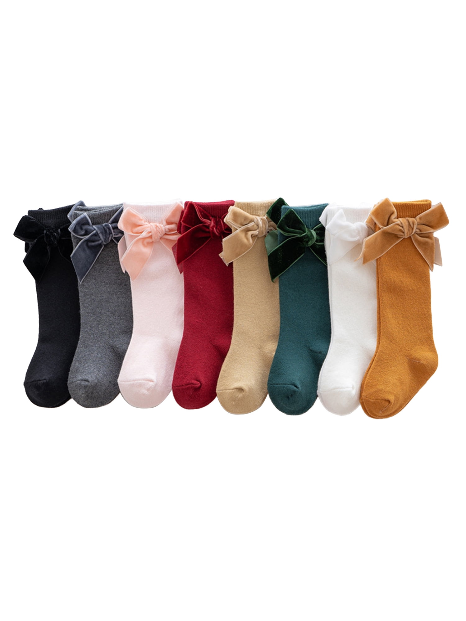 Baby Sweetie Baby Girls Knee High Socks Classic Solid Color Cotton ...
