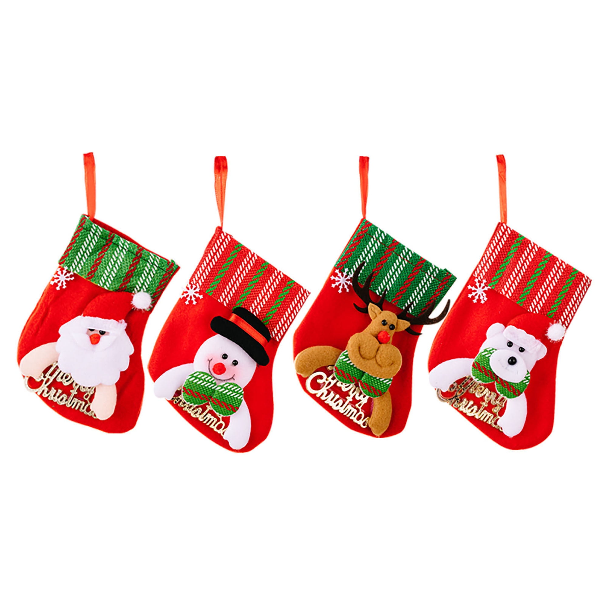 Baby Sweetie Christmas Stockings 3D Santa Snowman Reindeer Bear ...