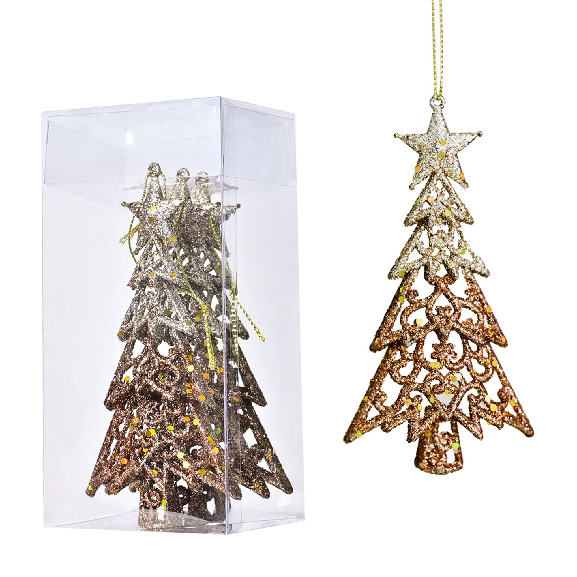 Baby Sweetie Christmas Tree Top Glitter Star Topper Tree Figurines ...