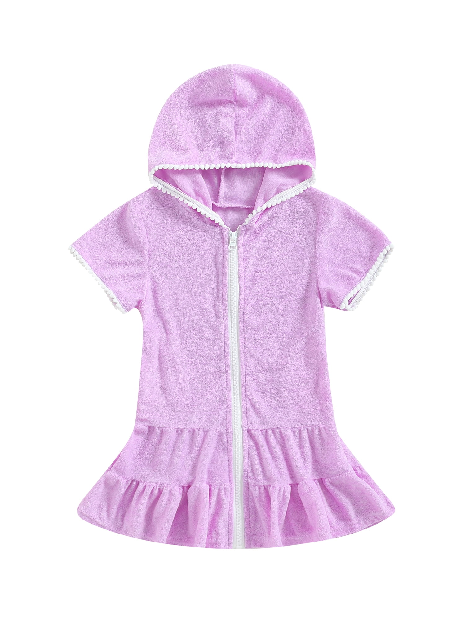 Baby Sweetie Girls Swim Cover Up Kids Swimsuit Coverup Terry Zip-Up ...