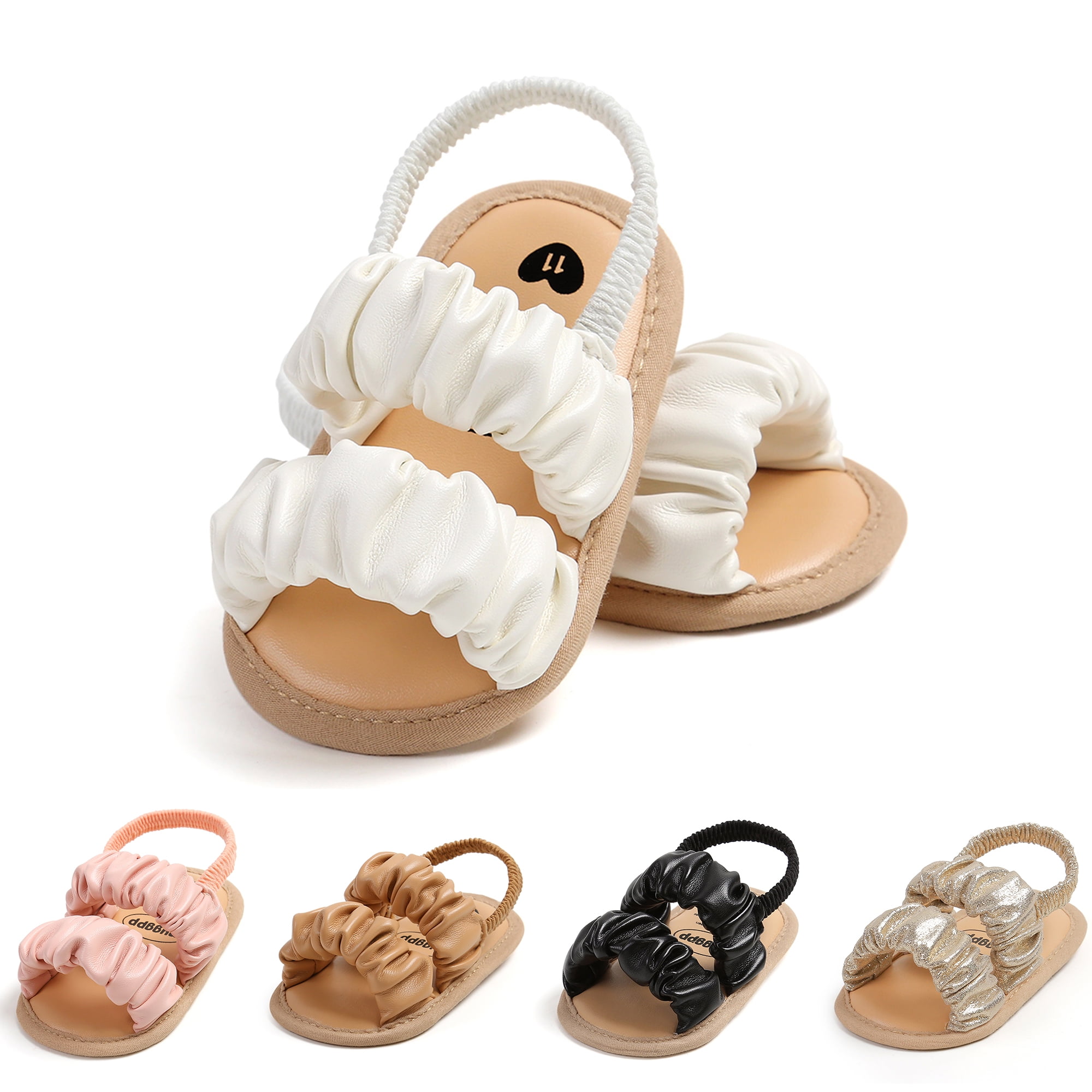 Baby Sweetie Infant Baby Girls Sandals Anti-Slip Soft Sole Princess Shoes Beach Slipper First ...