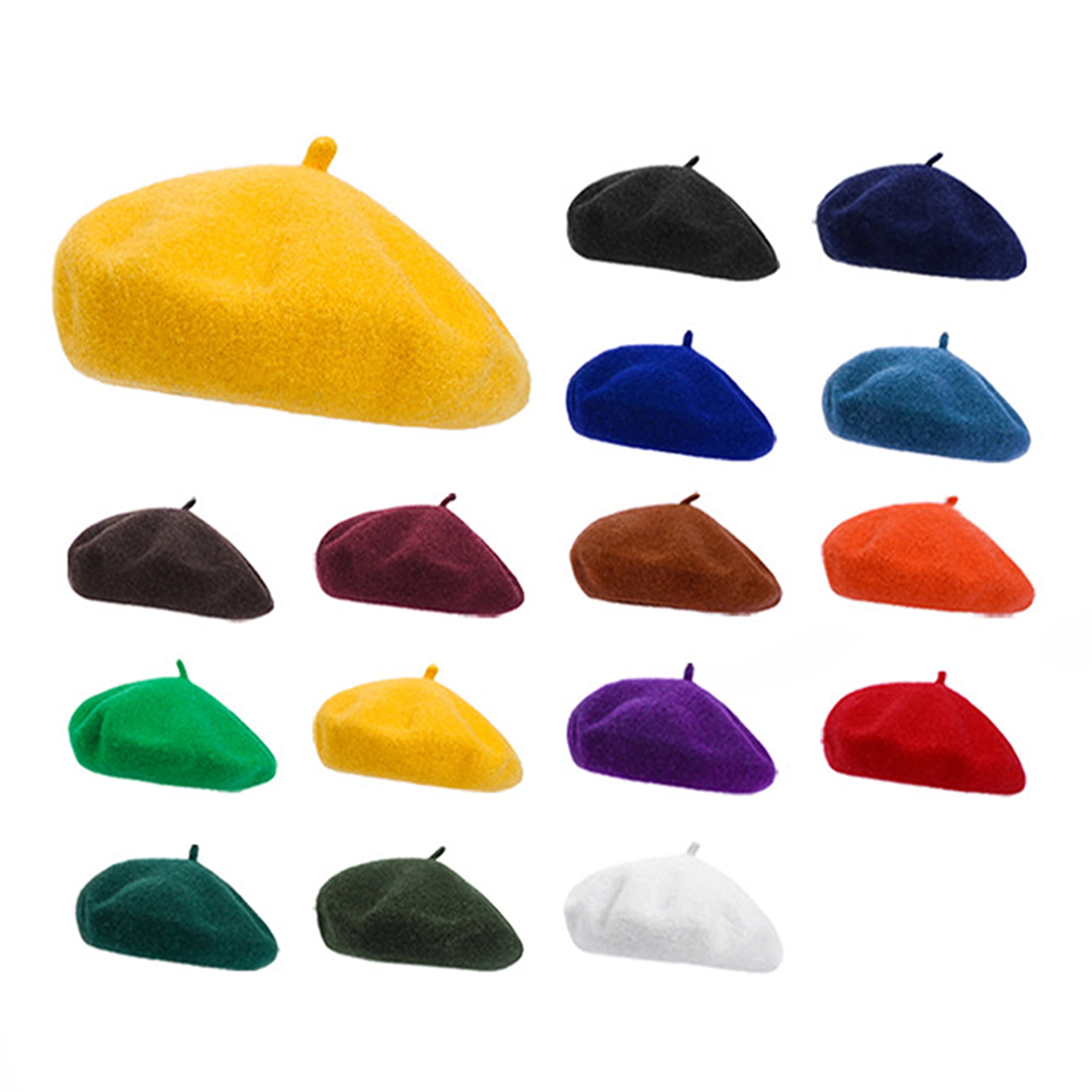 Baby Sweetie Kids Girls Boys Beret Hat Vintage Casual Solid Color Wool ...