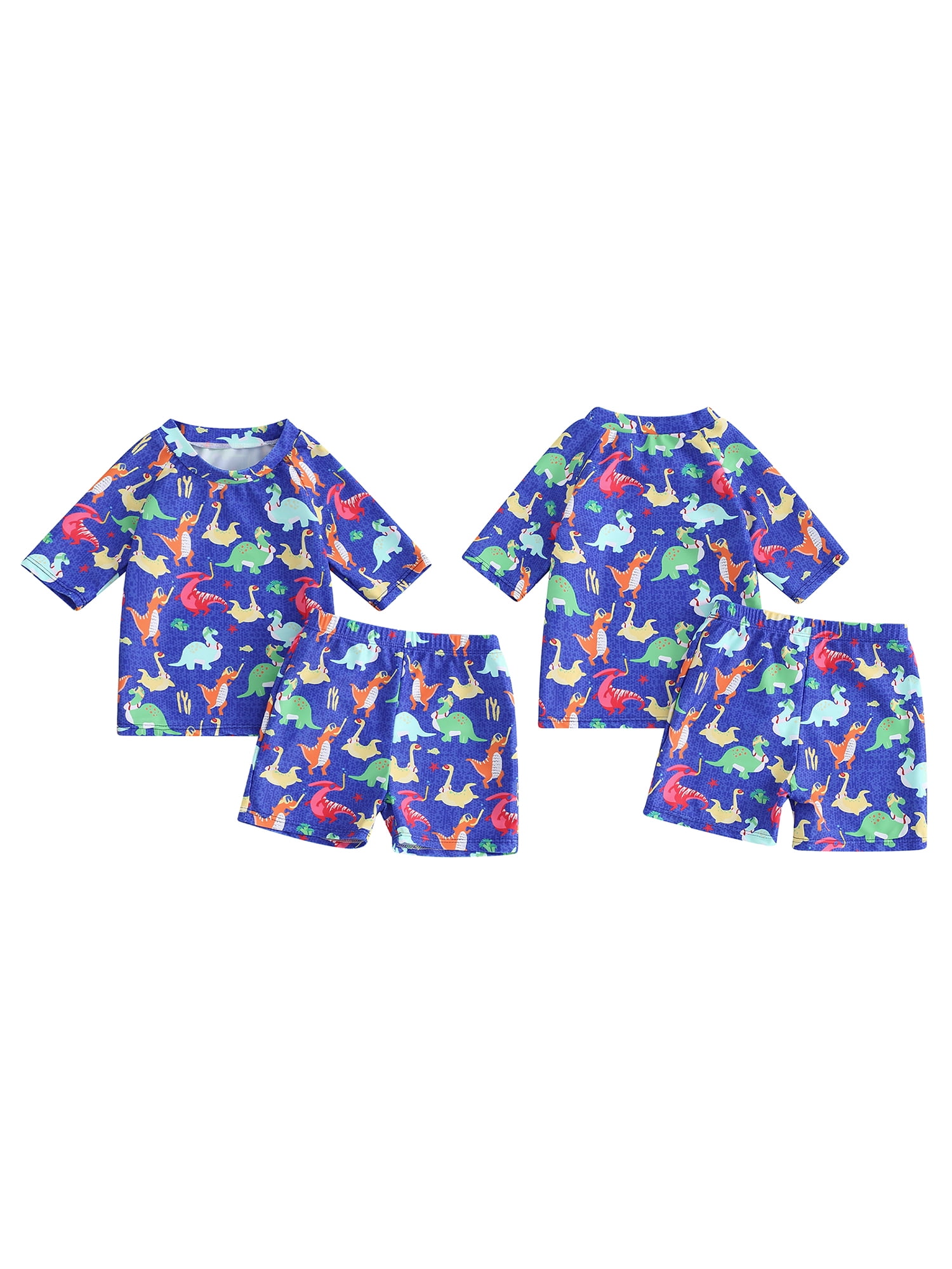 Baby Sweetie Little Boys 2 Piece Dinosaur Swimsuit Set, Round Neck ...