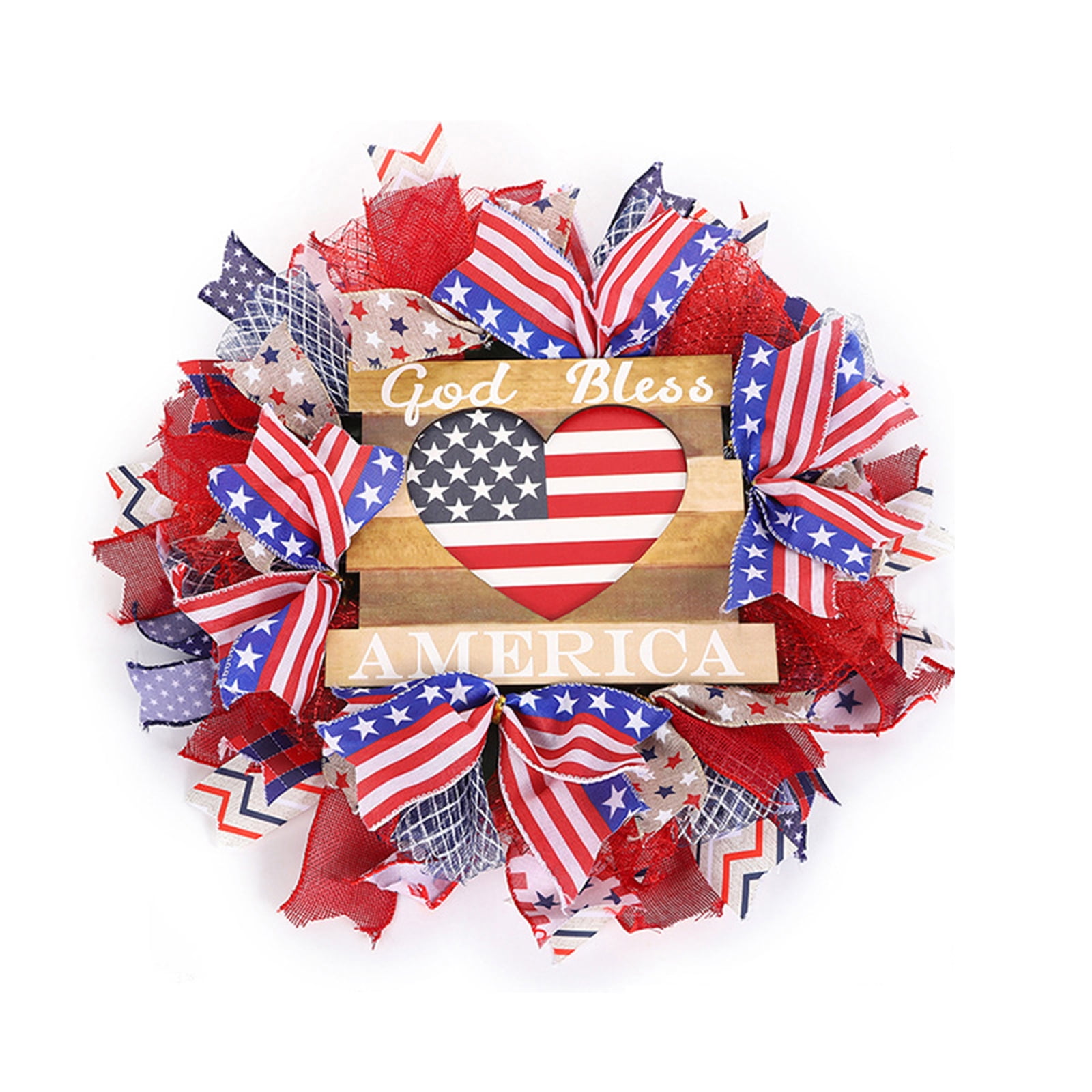 Baby Sweetie Memorial Day Patriotic Wreath 4th of July Red White Blue ...