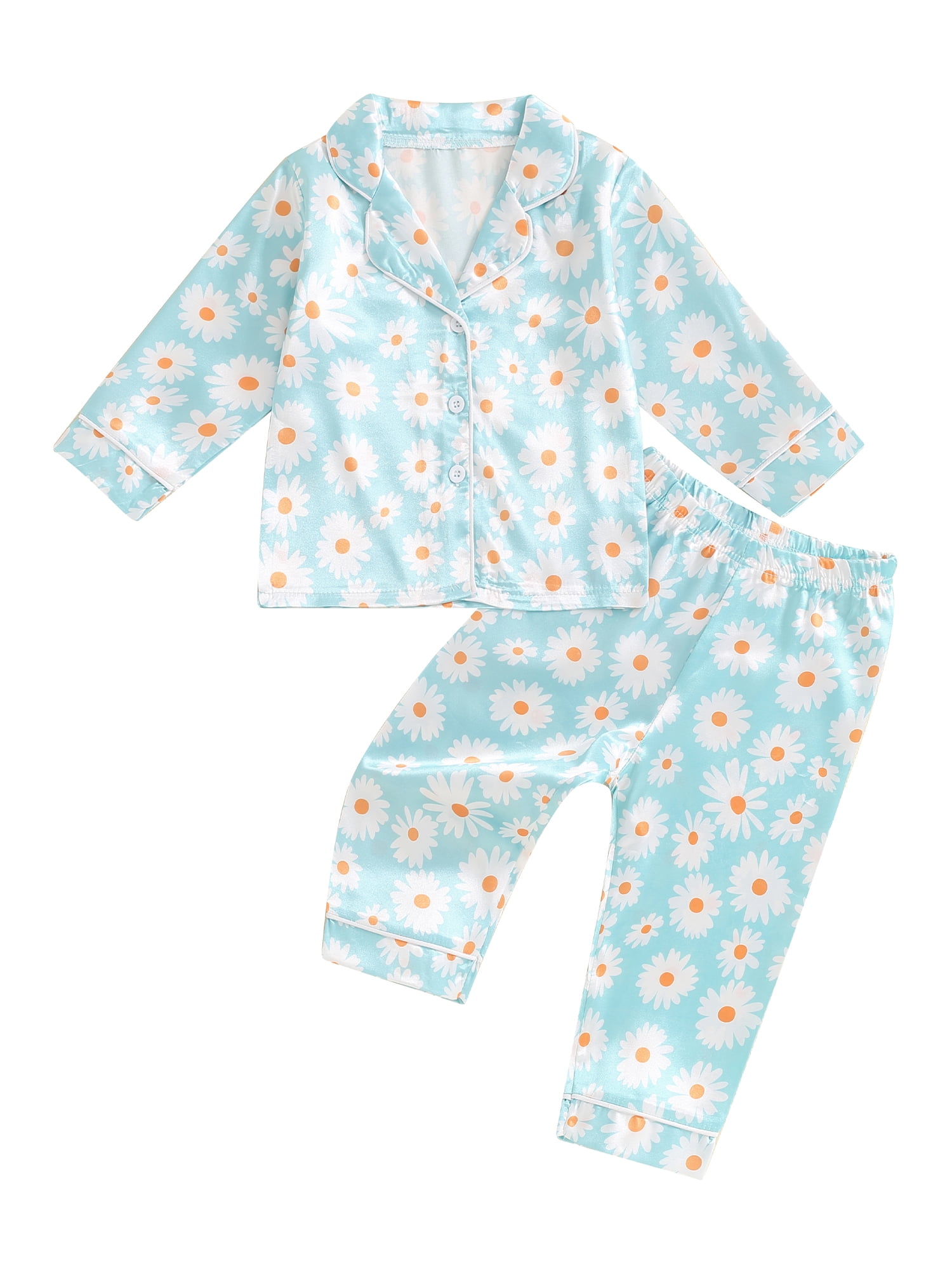 Baby Sweetie Toddler Girl Daisy Print Pajamas Set Long Sleeve Shirt ...