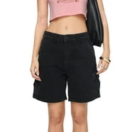 Lee Women's Relaxed Fit Cargo Avey Cargo Bermuda Shorts - Black, Black ...