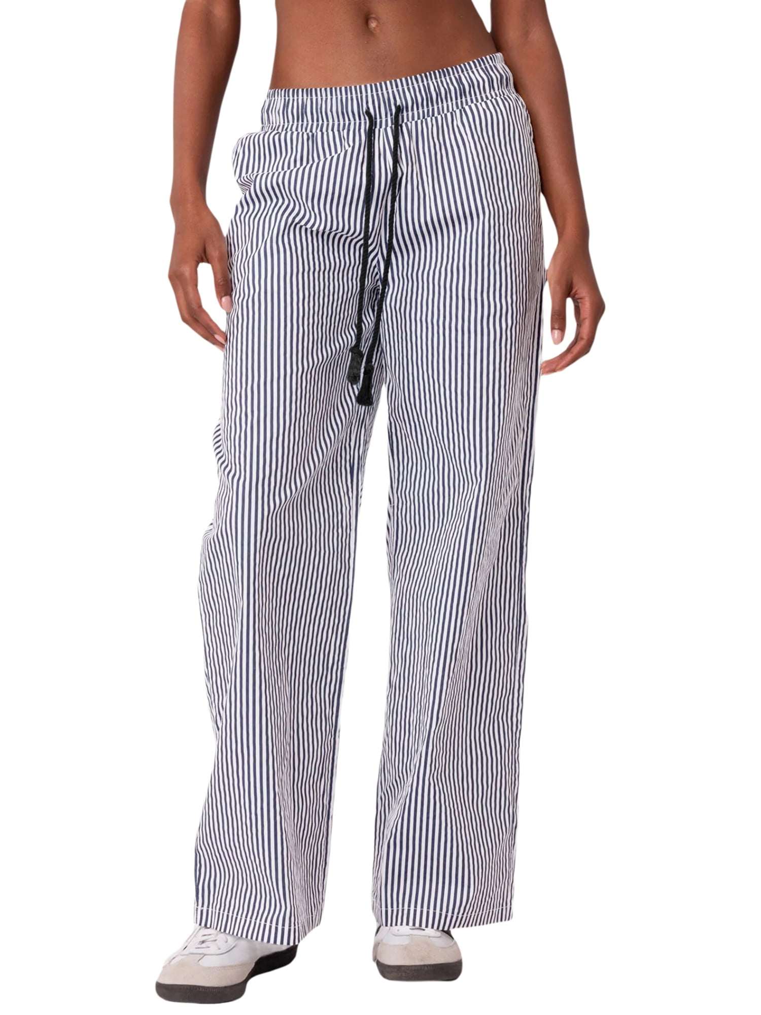 Baby Sweetie Women's Comfy Pajama Lounge Pants Striped Print Drawstring ...