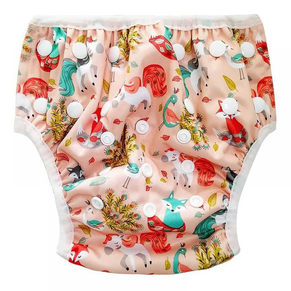 Baby Swim Diapers 0-3 Years Old, Adjustable Water Diapers Waterproof ...