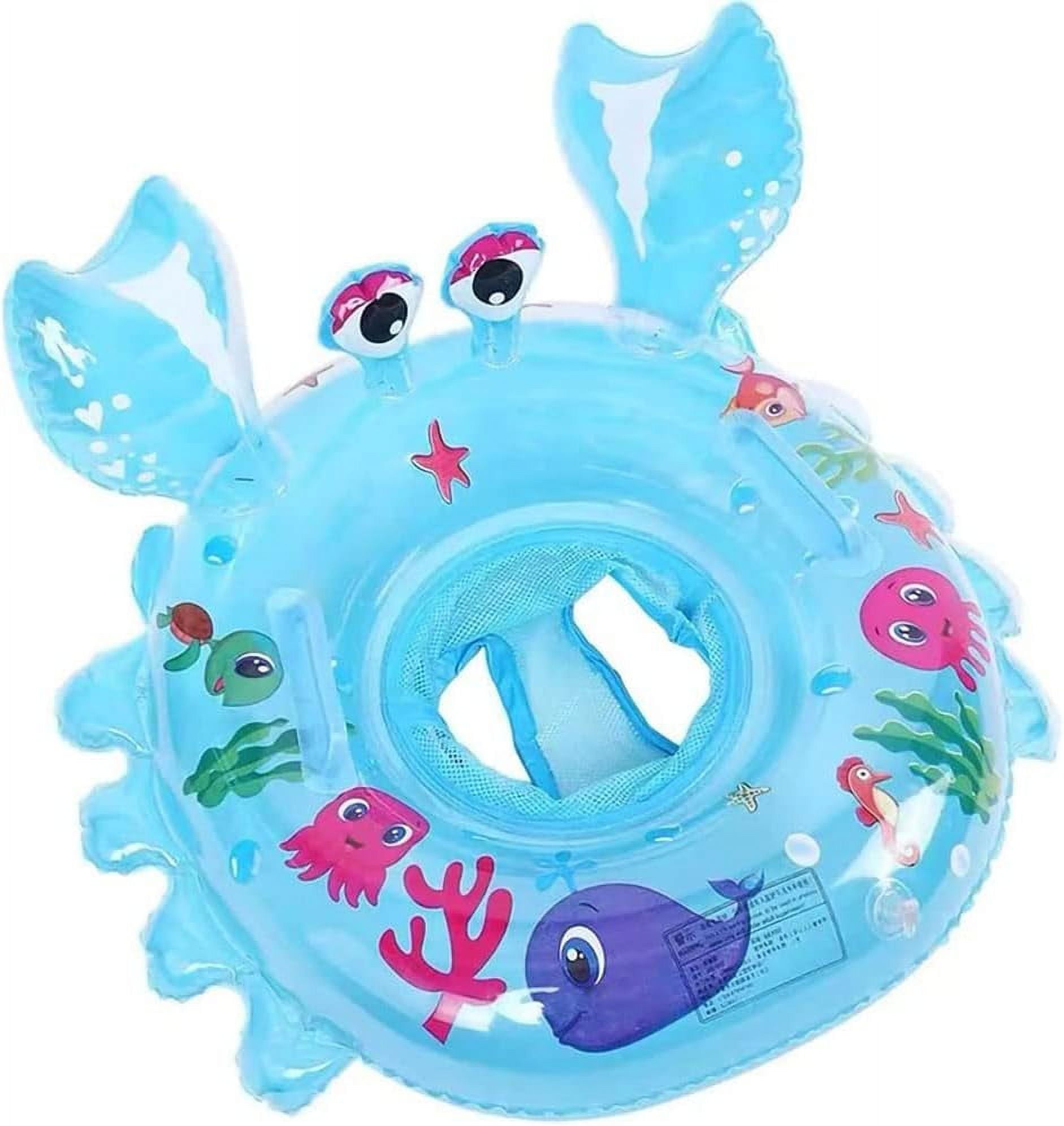 Baby Swimming Float, Inflatable Floatie Raft with Handle Safety Seat ...