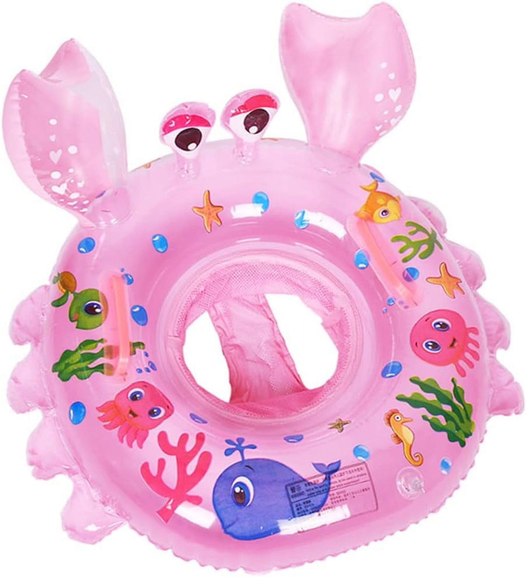 Baby Swimming Float, Inflatable Floatie Raft with Handle Safety Seat ...