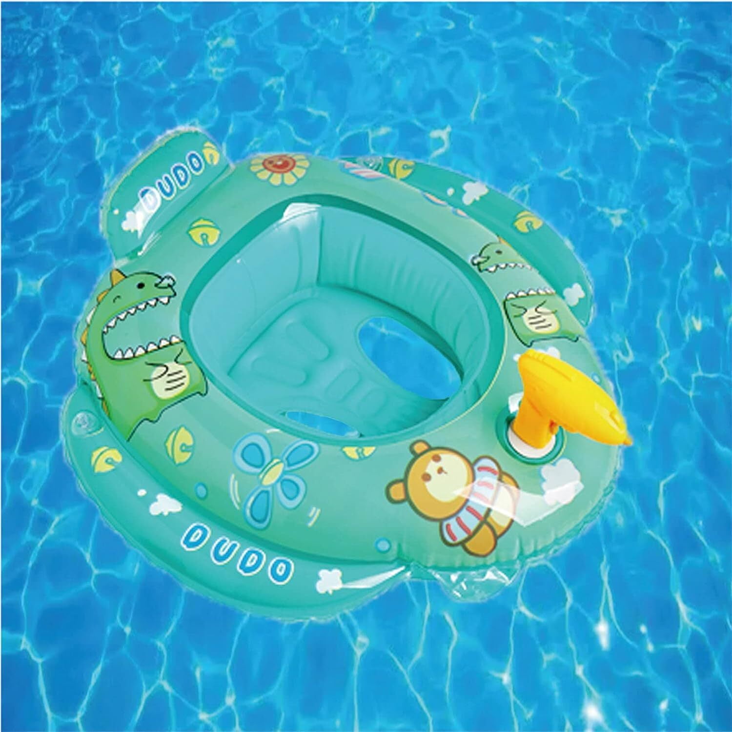 Baby Swimming Pool Floats with Water Gun, 2-in-1 Pool Floats for Kids ...