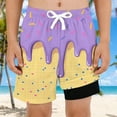 Baby Swimsuit Boy Ice Cream Style Print Quick Dry Drawstring Short Swim ...