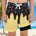 Baby Swimsuit Boy Ice Cream Style Print Quick Dry Drawstring Short Swim ...