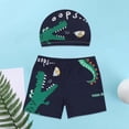 Baby Swimsuit Boy Kids Two Piece Swim Set Cartoon Animal Print Trunks ...