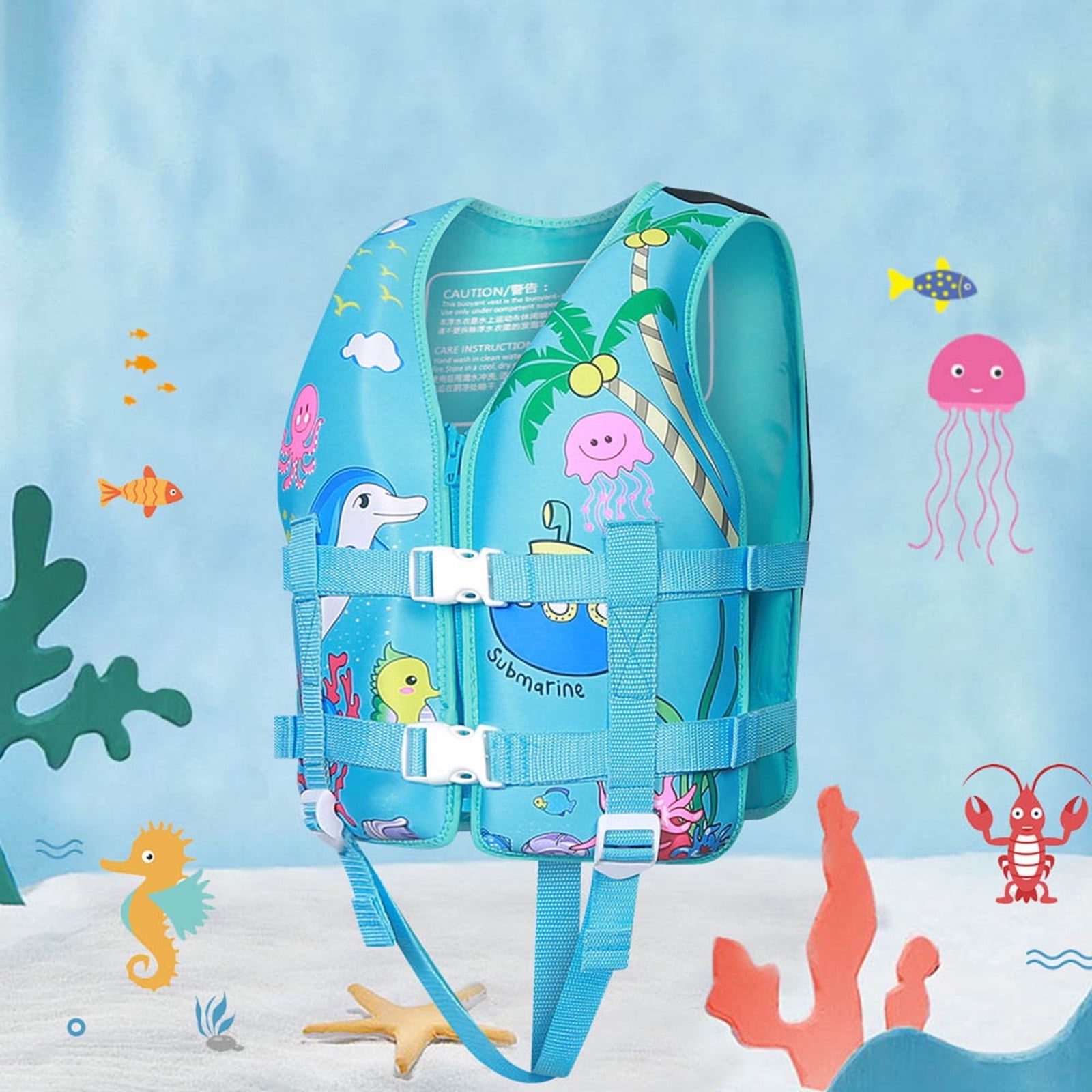 Baby Swimsuit Kids Toddler Adjustable Swim Vest Bright Colors ...