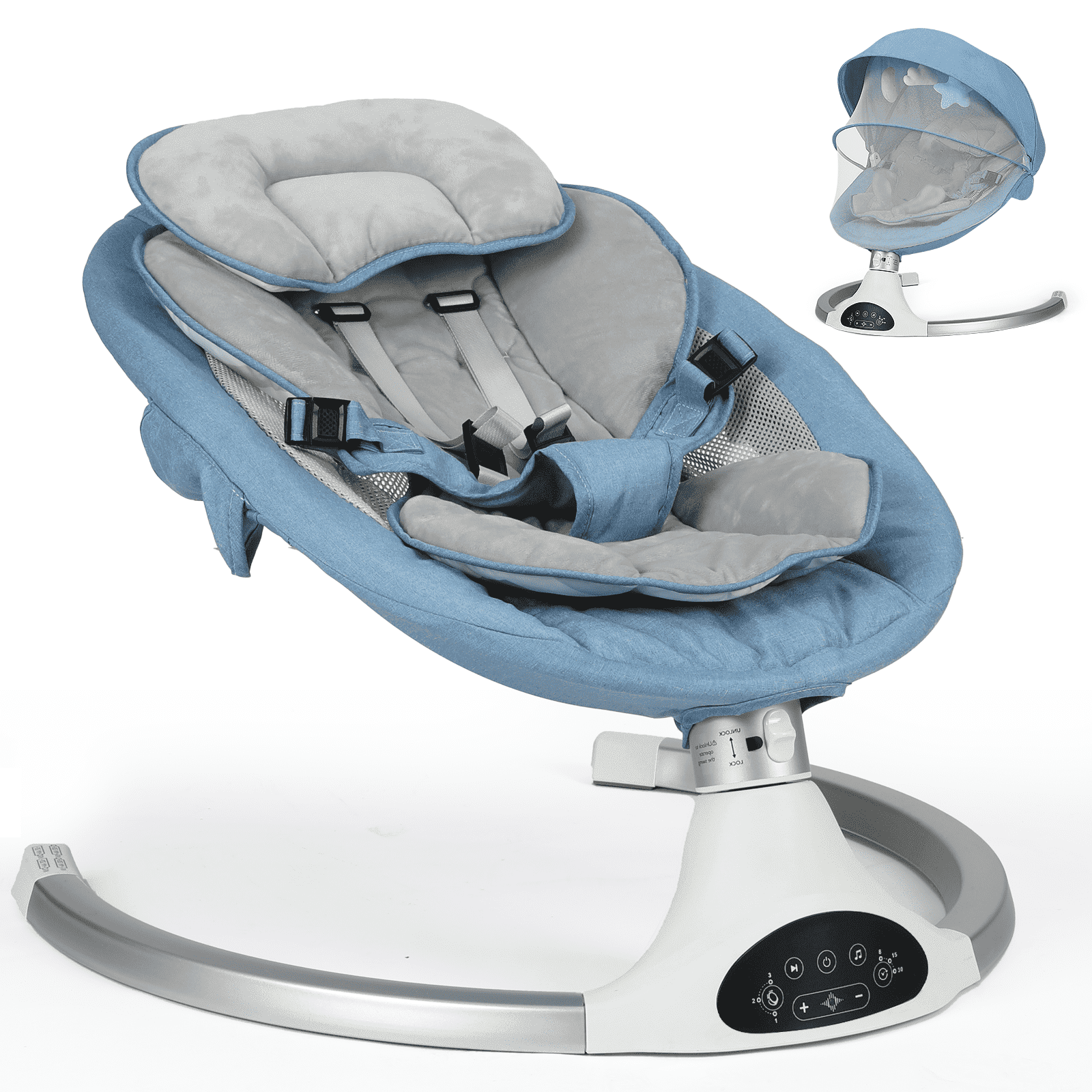 Baby Swing for Infants - Electric Infant Swing with 3 Swing Speeds and ...