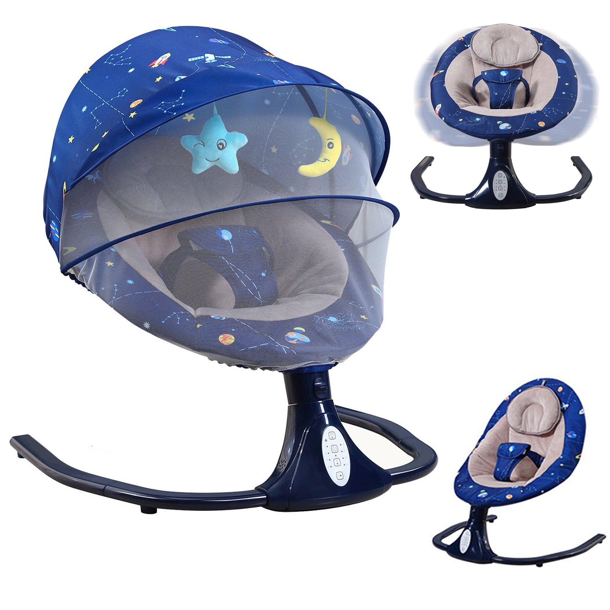 Baby Swing for Infants, Bluetooth Rocking, Newborn Electric Auto Swing ...