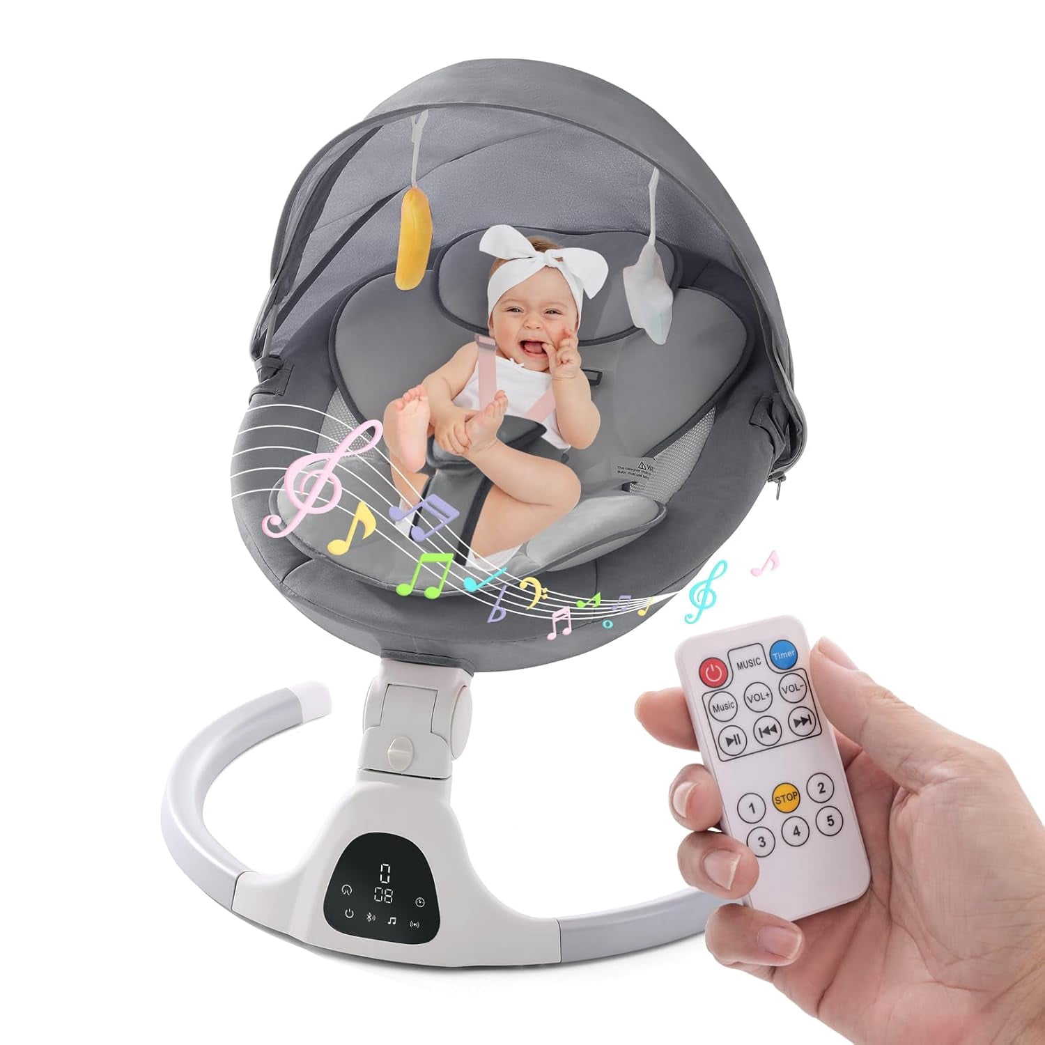 Baby Swing for Infants,Comfort Cradling Baby Rocker Portable Newborn ...
