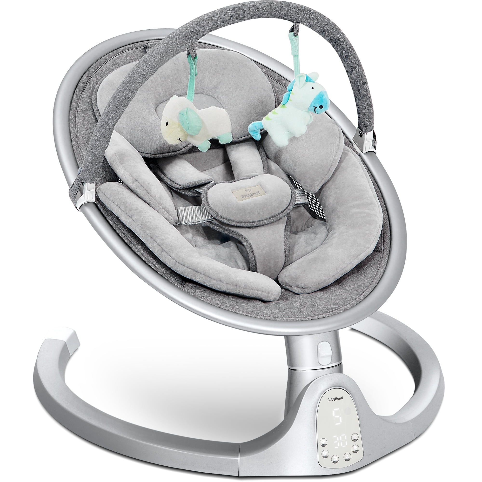 Babyomi Baby Swing, Portable Infant Rocker, Remote Control, 5 Speeds ...