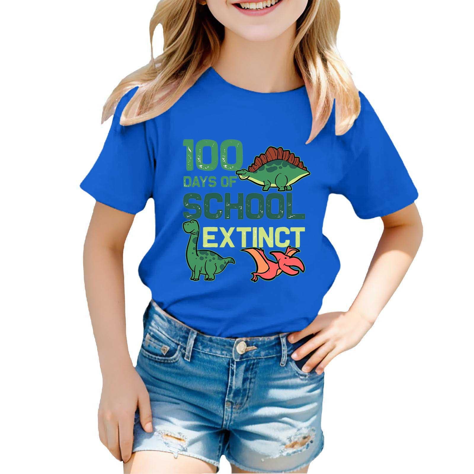 Baby T Shirts Boys and Girls Summer 100 Days of School Short Sleeve T ...