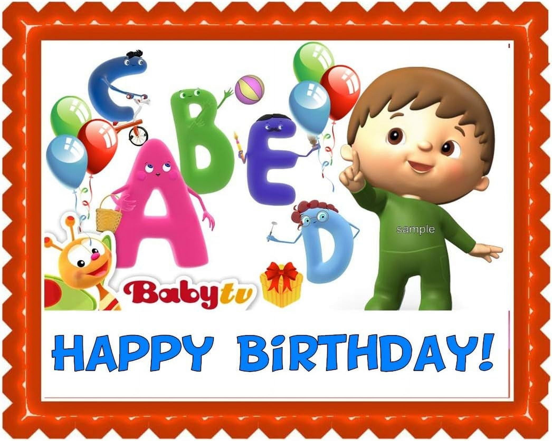 Baby TV ABC's Charlie Edible Cake Topper Party Edible Cake Image ration ...