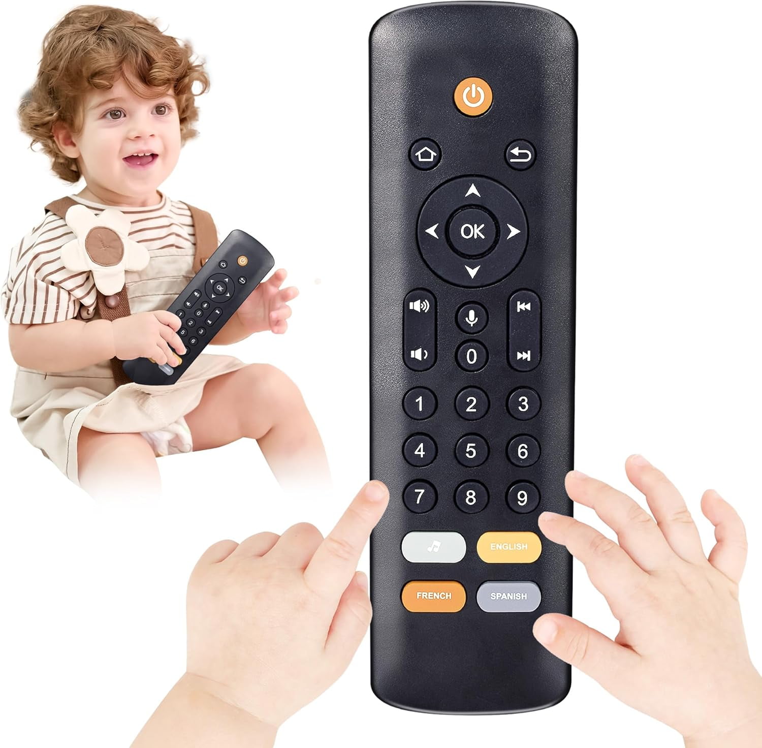 Baby TV Remote Toy - Realistic Play Remote toy with Lights and Sounds ...